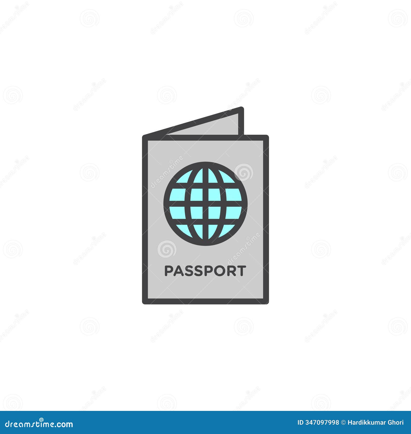 Passport Icon Cartoon Vector | CartoonDealer.com #230674673