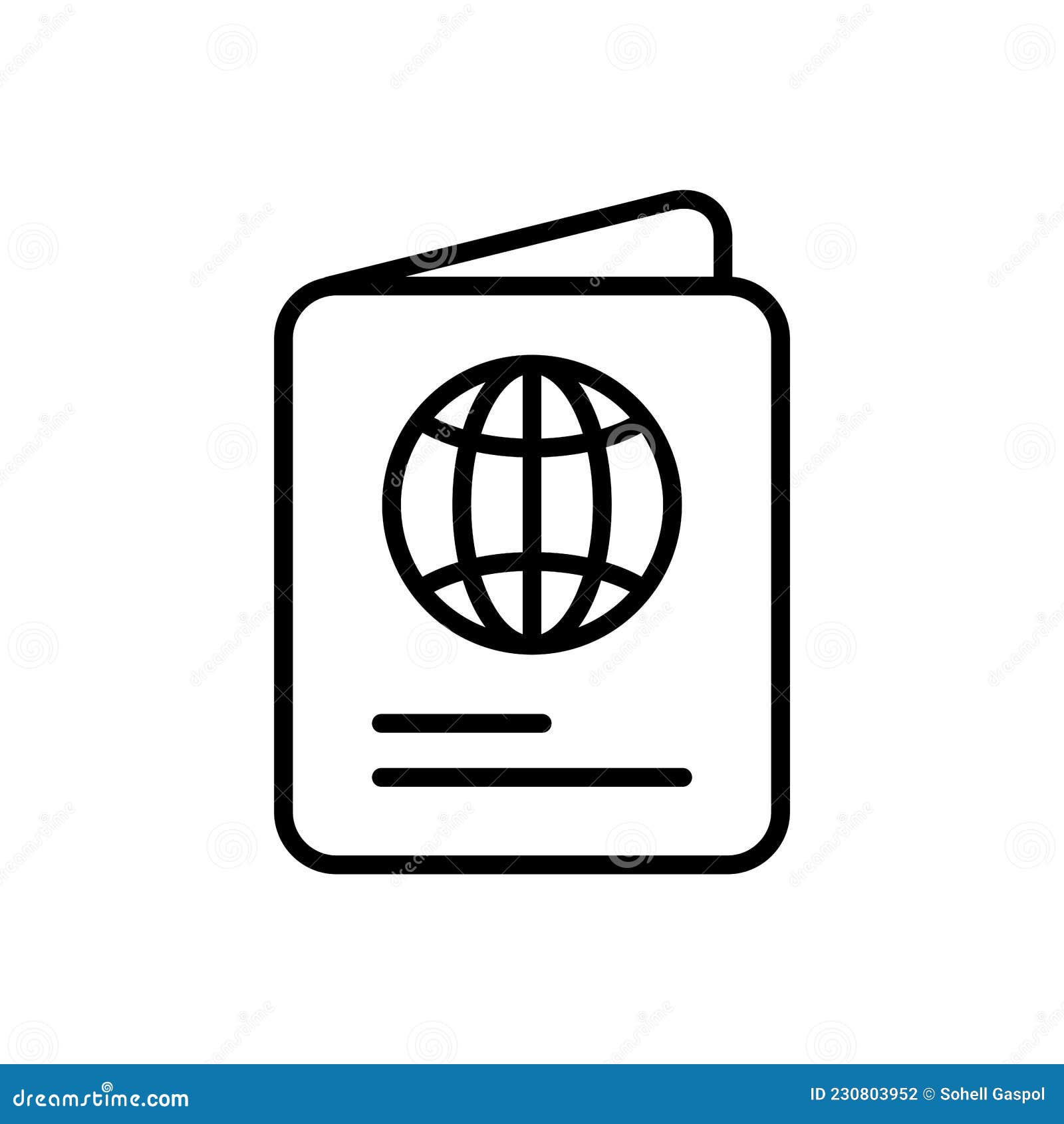 Passport Icon Design Vector Template Stock Vector - Illustration of ...