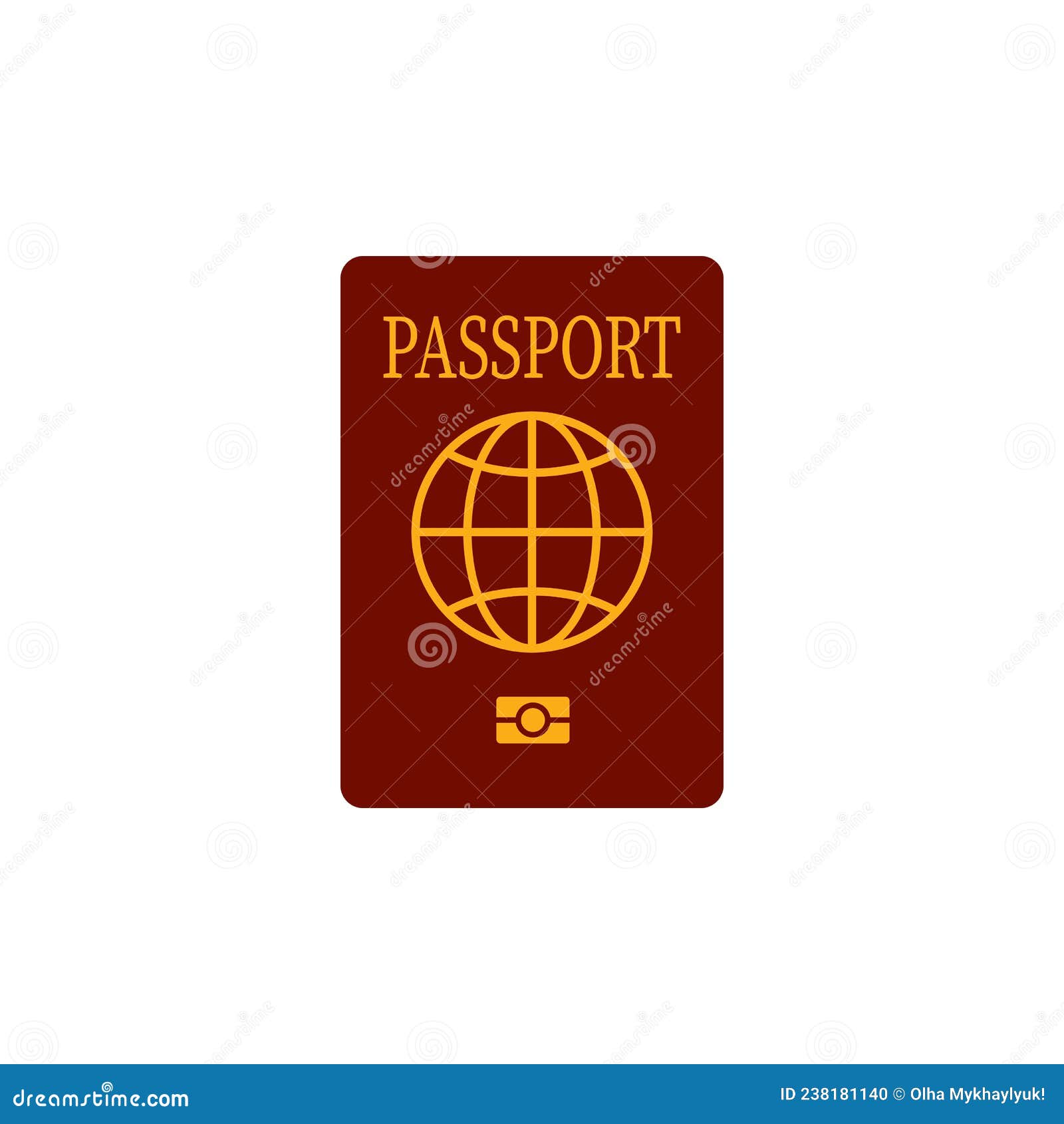 Passport Icon in Flat Circle Isolated Vector Illustration for Web EPS ...