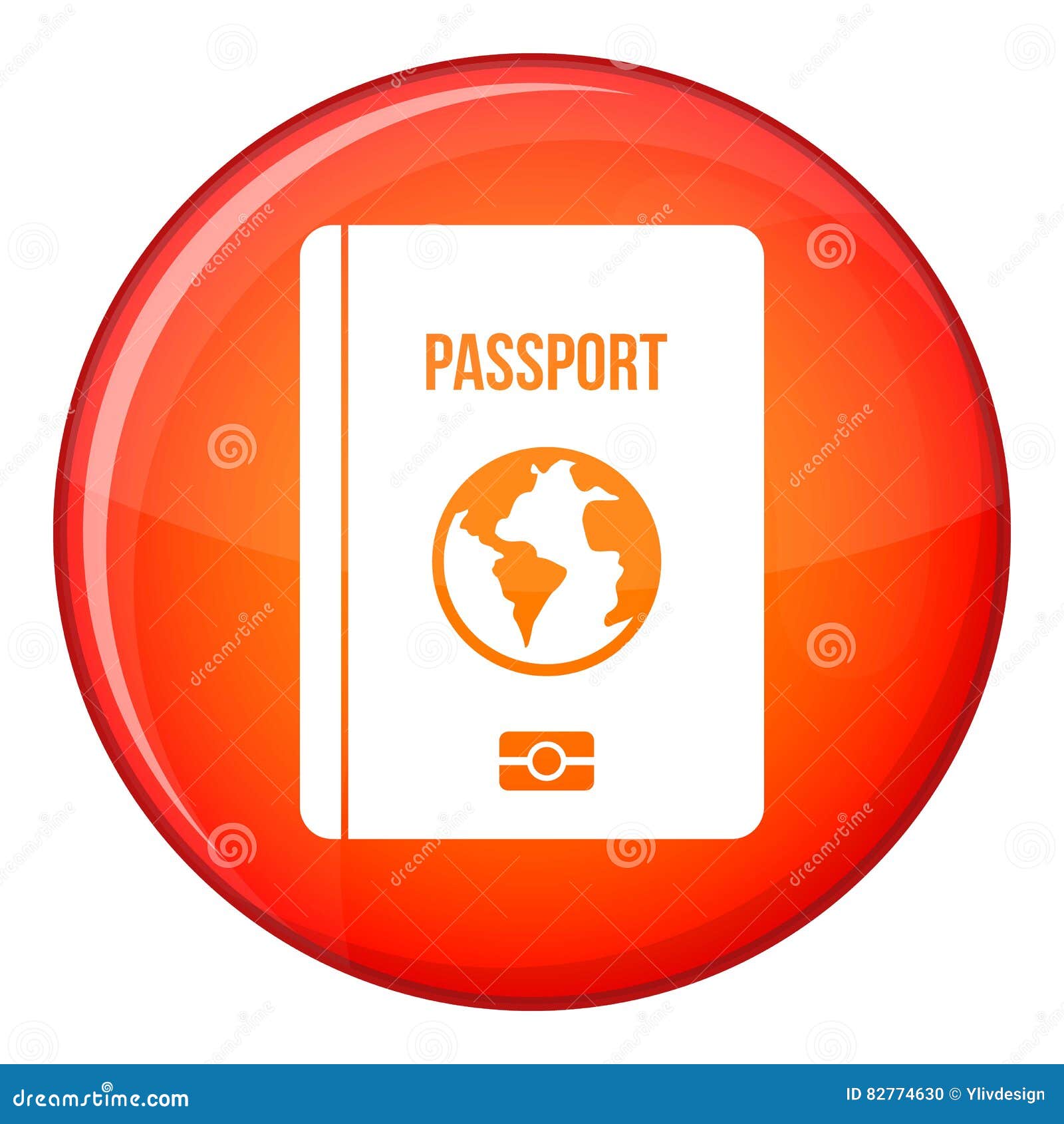 Passport icon, flat style stock vector. Illustration of nationality ...