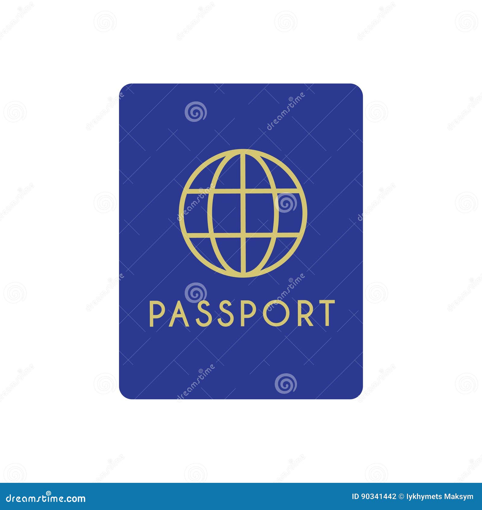 Passport icon stock illustration. Illustration of citizenship - 90341442