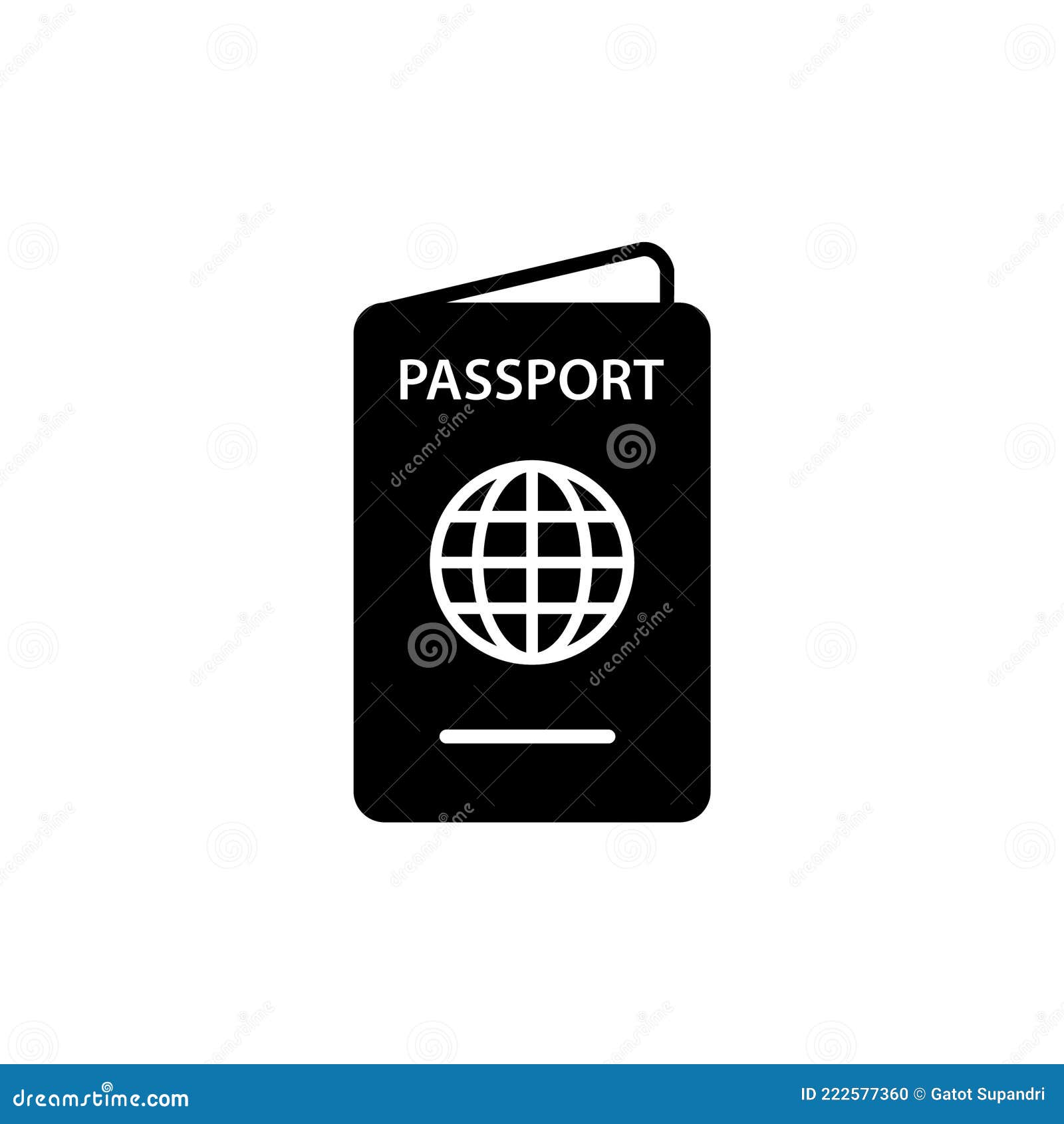 Passport Icon Vector Logo Design Template Stock Vector - Illustration ...