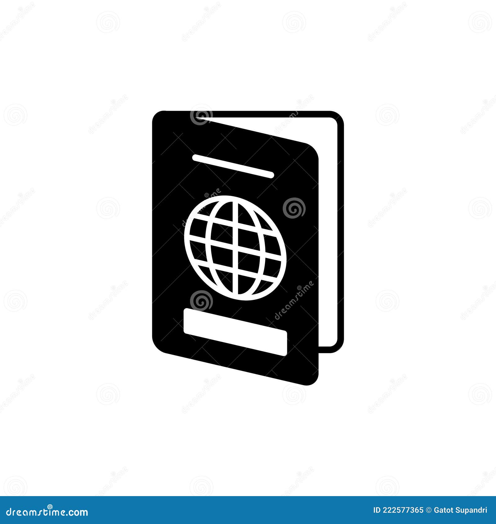 Passport Icon Vector Logo Design Template Stock Vector - Illustration ...
