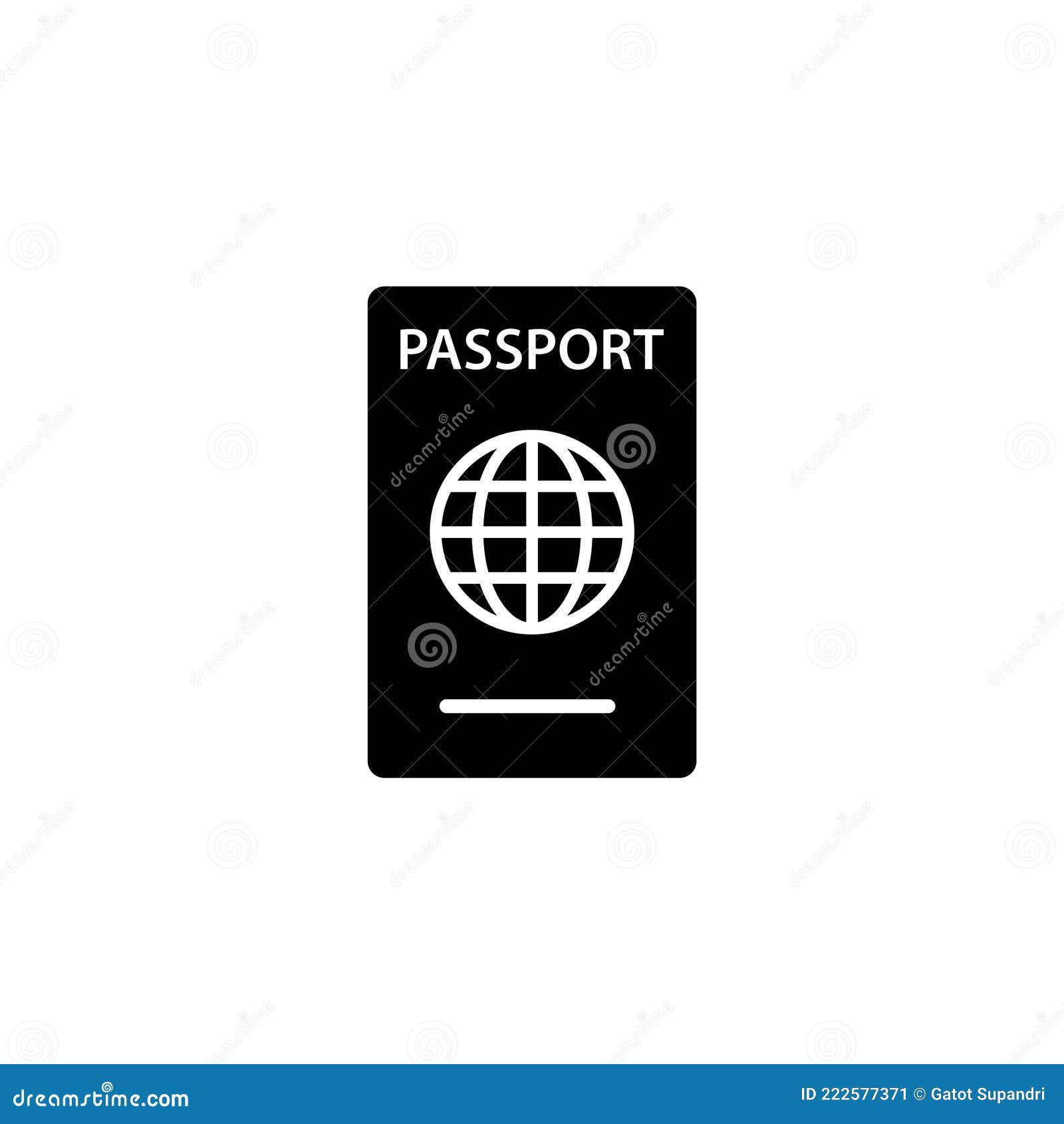 Passport Icon Vector Logo Design Template Stock Vector - Illustration ...