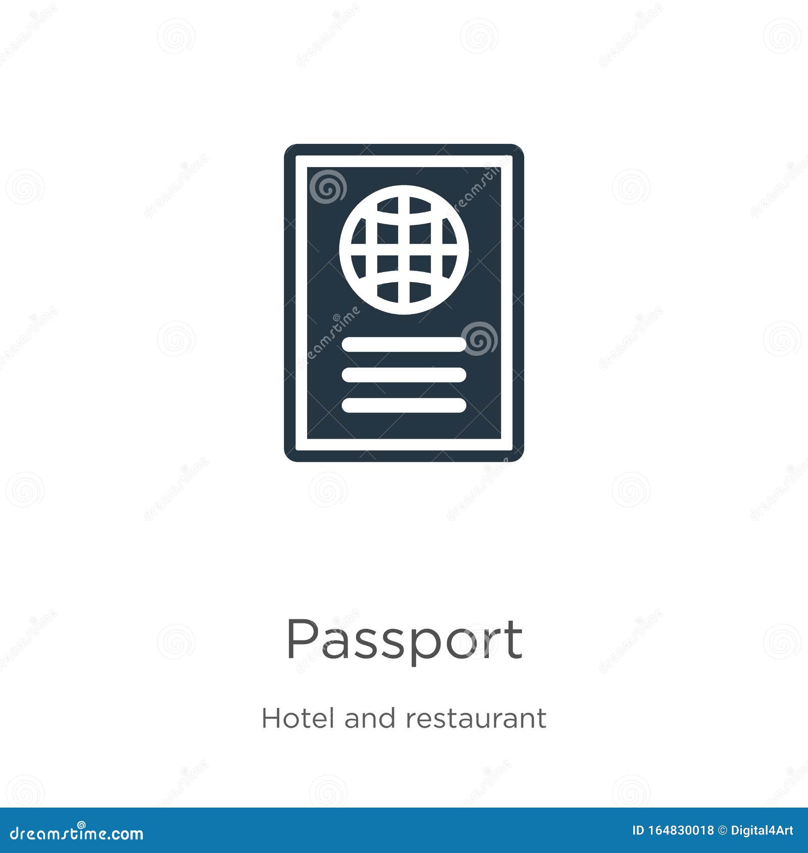 Passport Icon Vector Trendy Flat Passport Icon From Hotel Collection Isolated On White