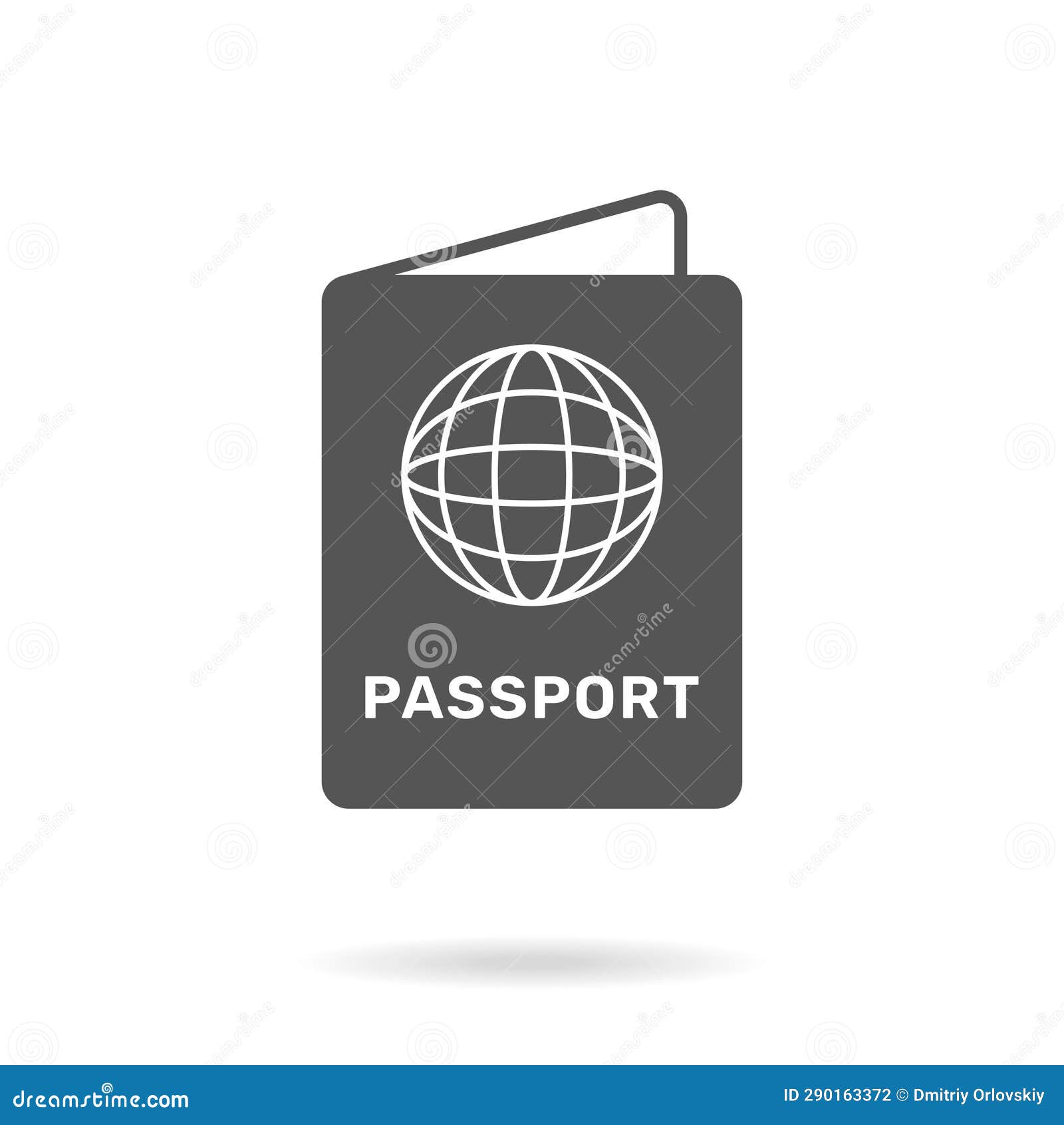 Passport Icon on White Background. Liner Passport Icon on White ...