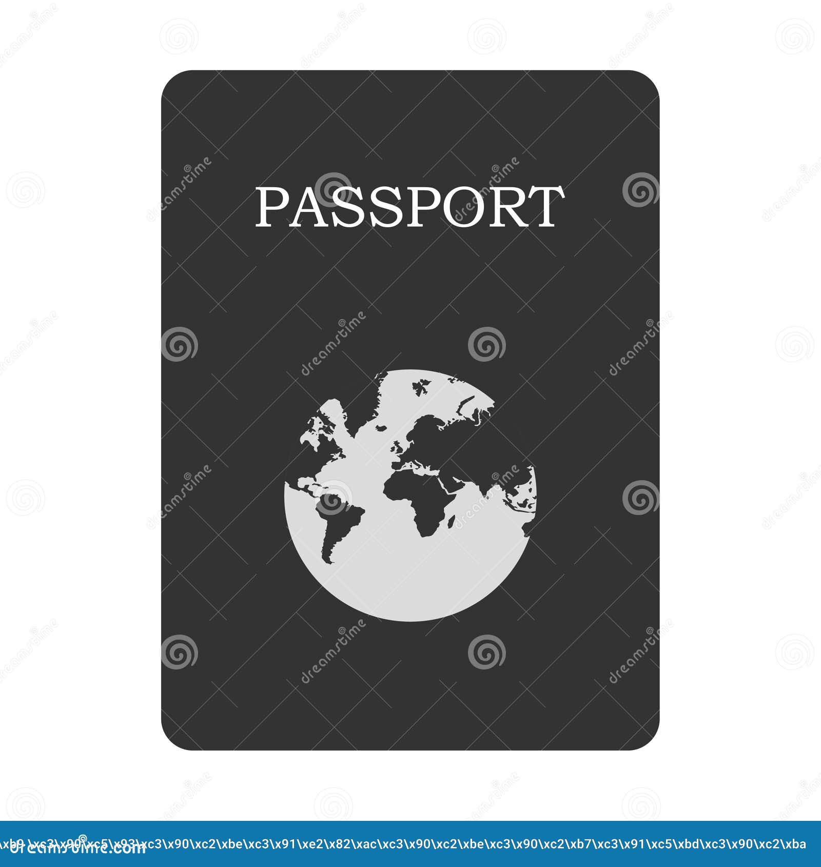 Passport Icon on a White Background, Vector Illustration Stock Vector ...
