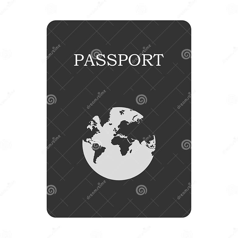 Passport Icon on a White Background, Vector Illustration Stock Vector ...