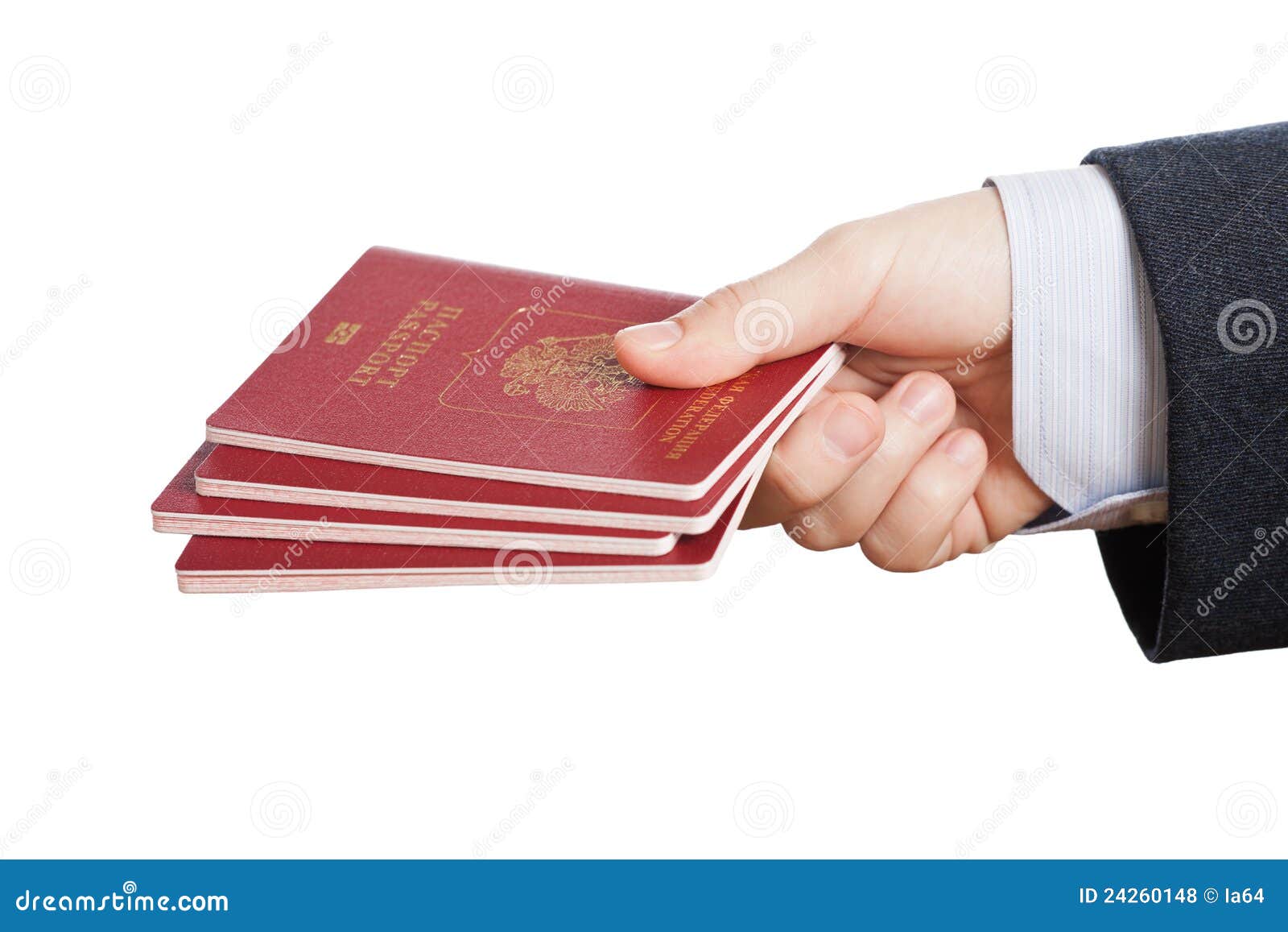 Passport ID Document in Hand Stock Photo - Image of international ...