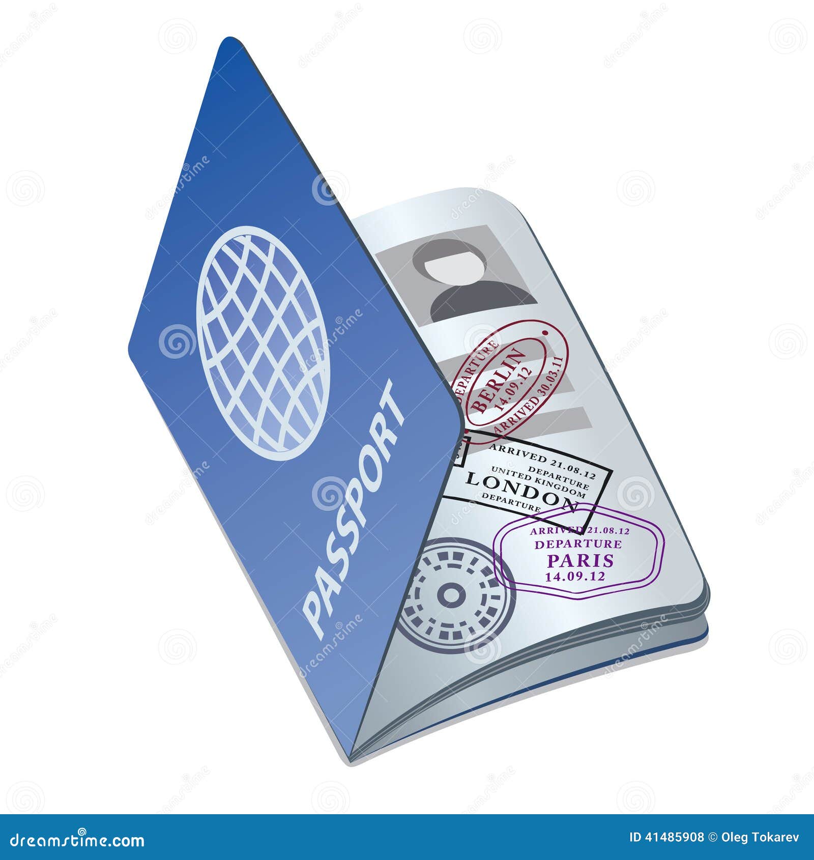 Passport stock vector. Illustration of business, page - 41485908