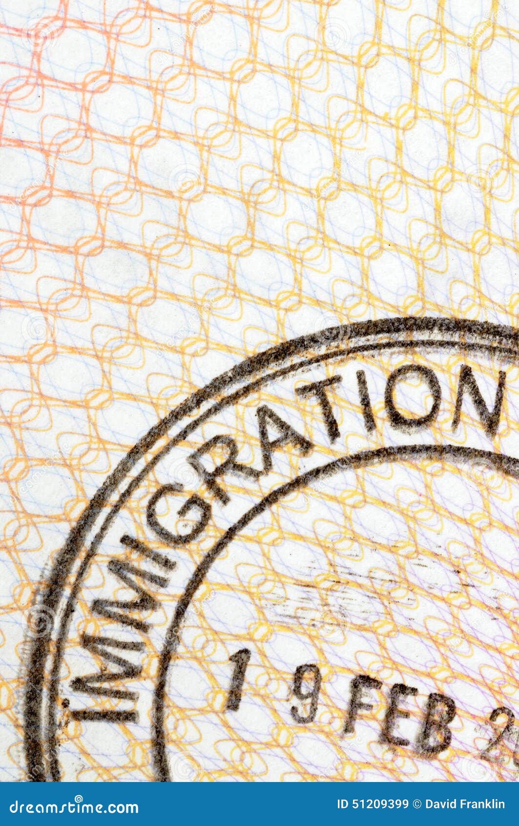 Passport Page Immigration Rubber Stamp, Copy Space, Vertical Stock ...