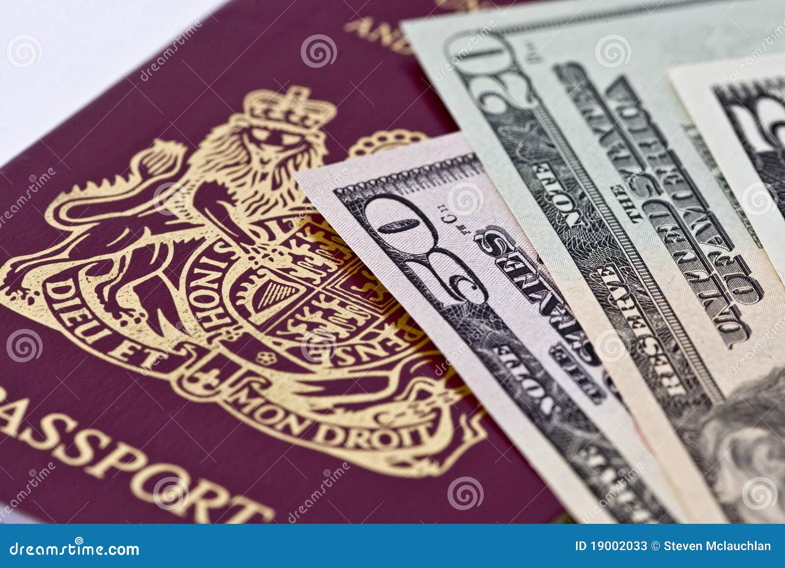 Passport and Money stock image. Image of holidays, british - 19002033