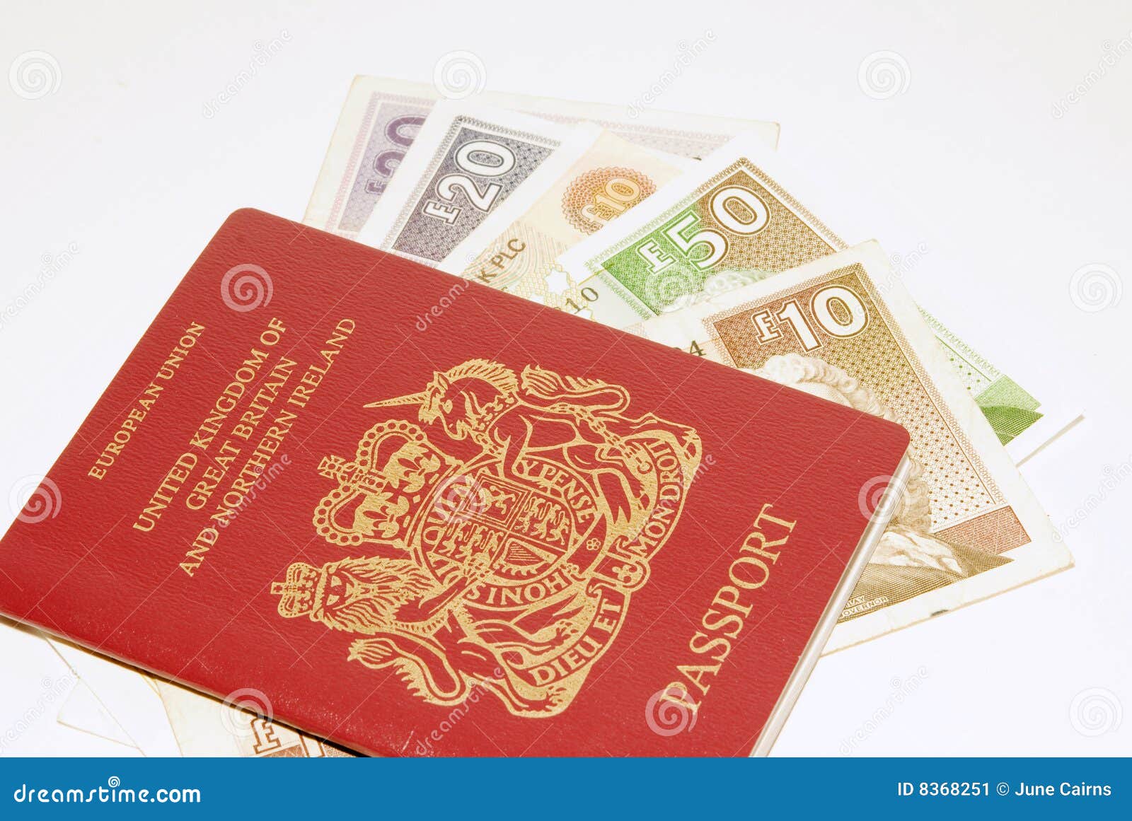 Passport and money stock image. Image of paper, symbol - 8368251