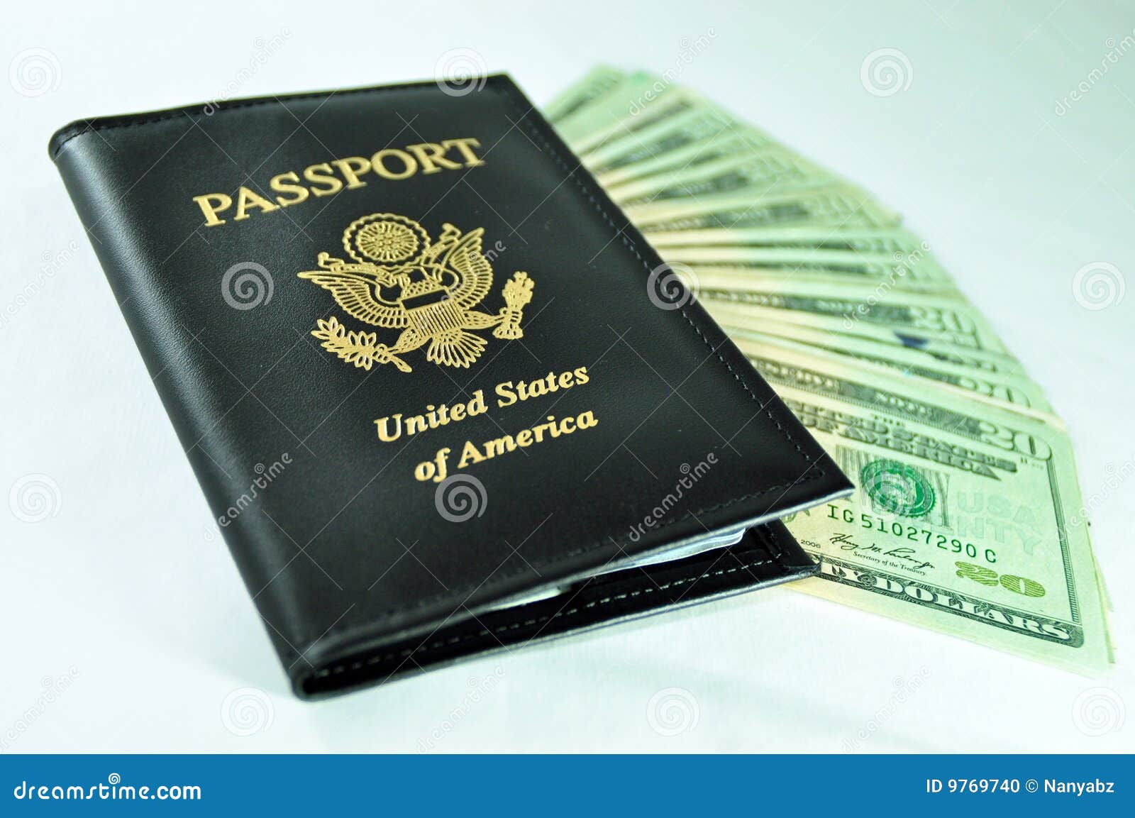 Passport and Money stock photo. Image of tourism, entry - 9769740