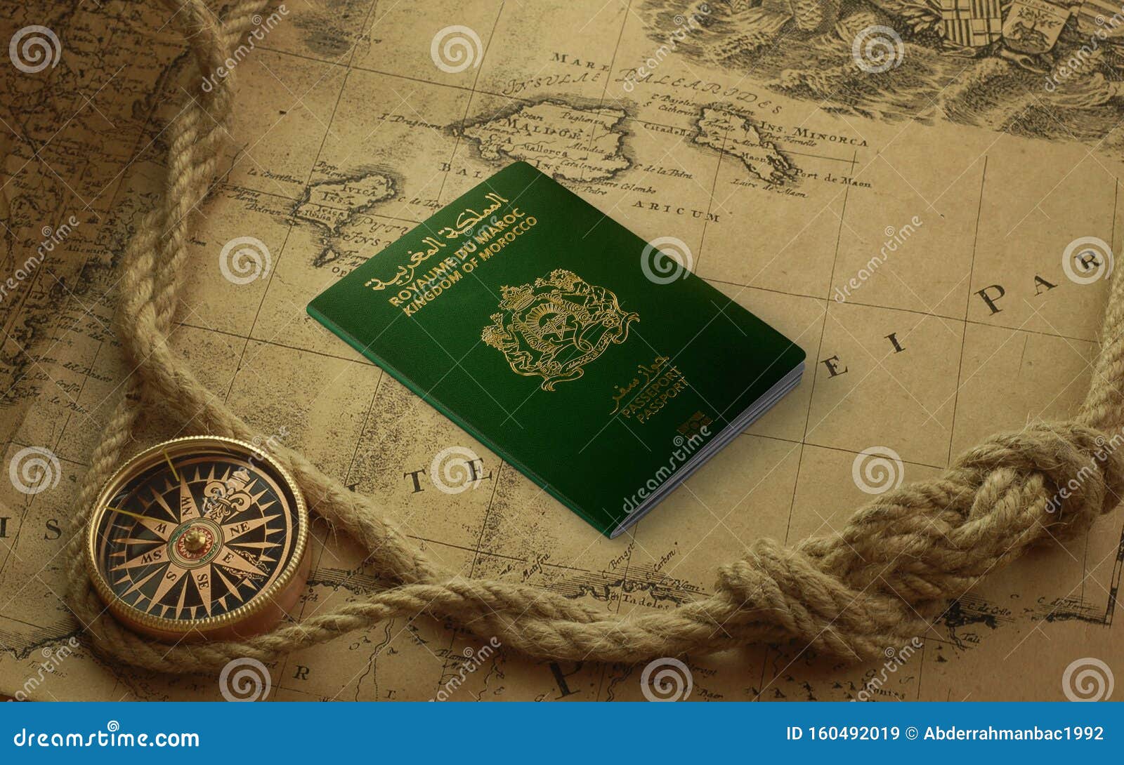 Passport of Morocco, Moroccan Passport Stock Image - Image of national ...