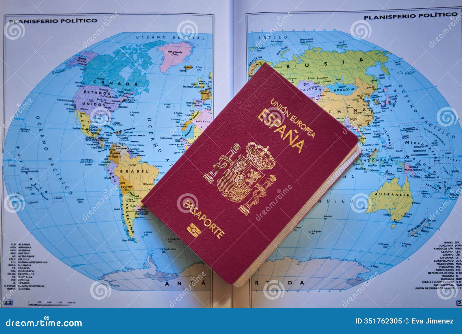 Passport Over the World Map Stock Image - Image of document ...
