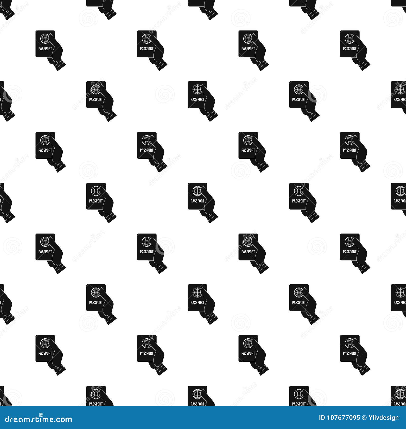 Passport Pattern Vector Stock Vector Illustration Of Black 107677095