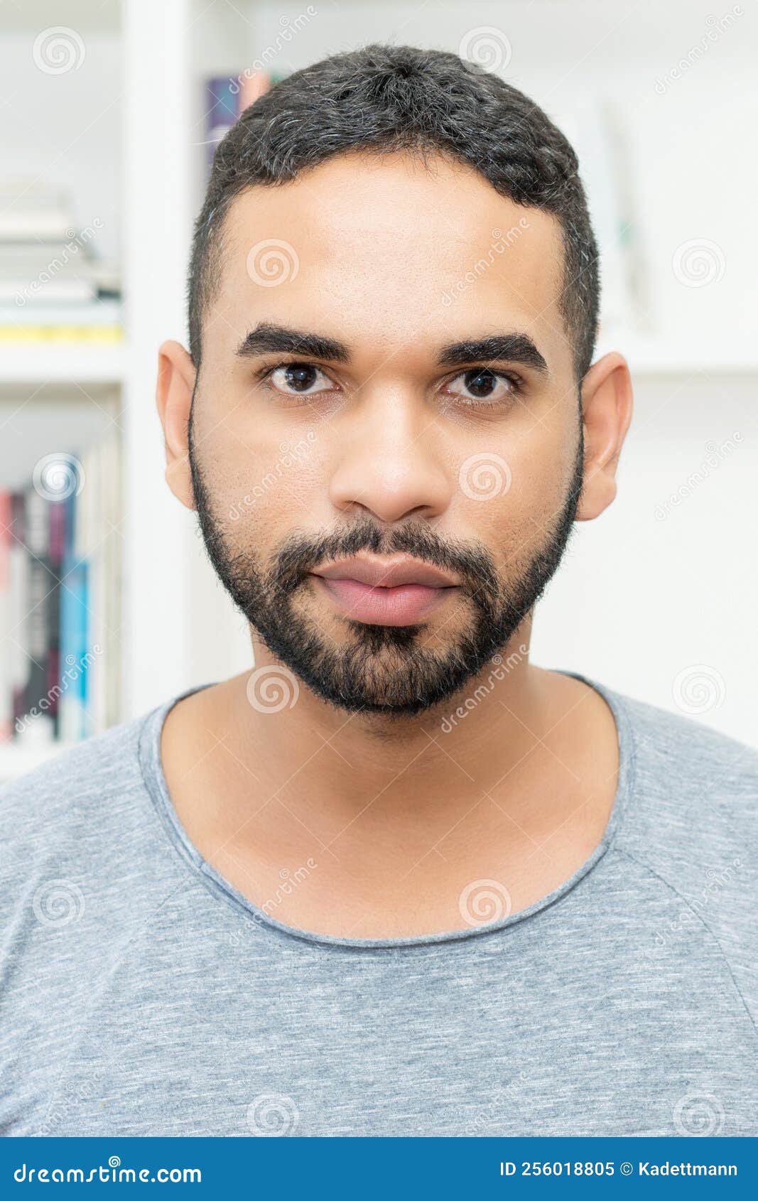 Passport Photo of Hispanic Hipster Man with Beard Stock Image - Image ...