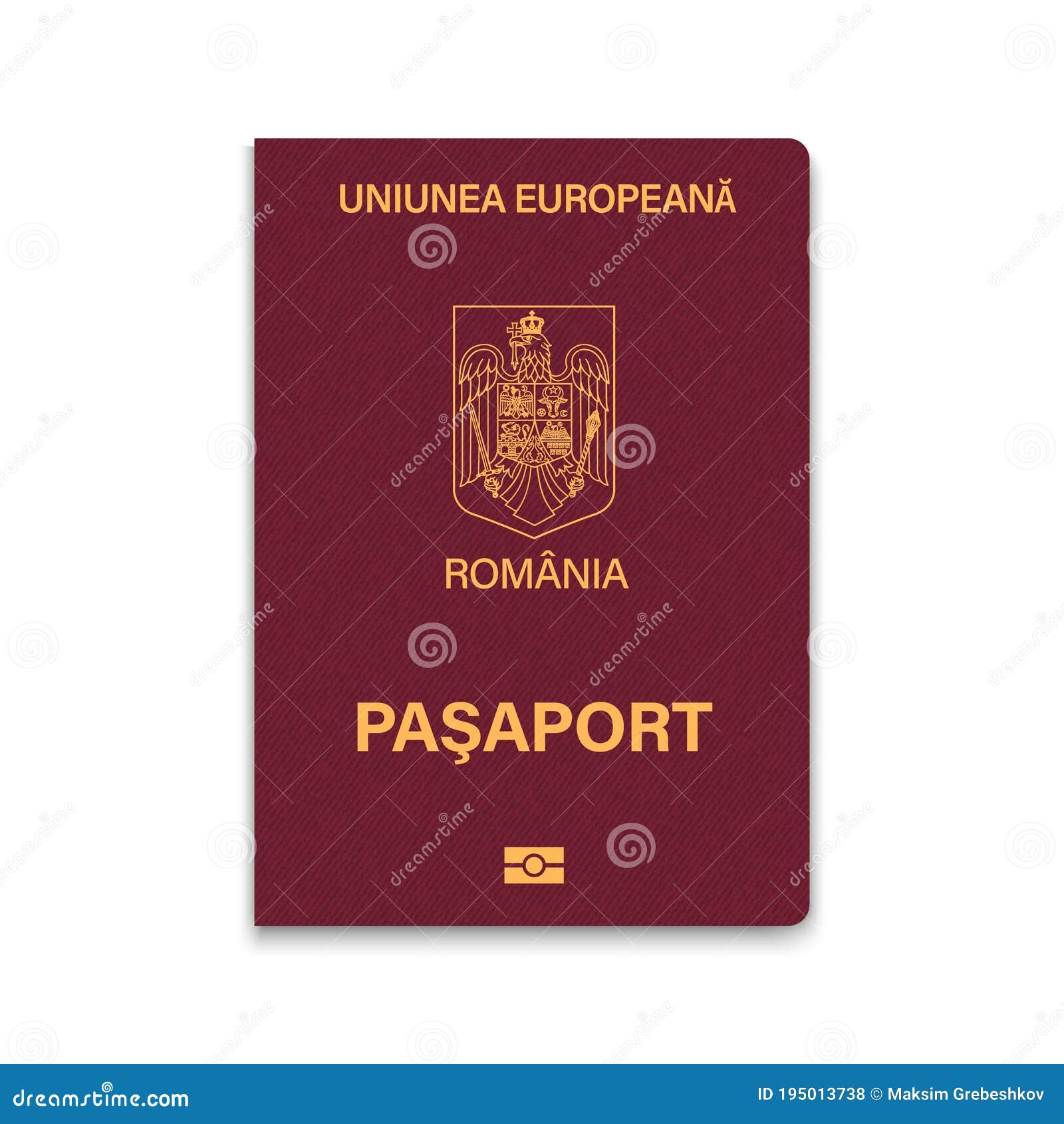Passport of Romania stock illustration. Illustration of global - 195013738