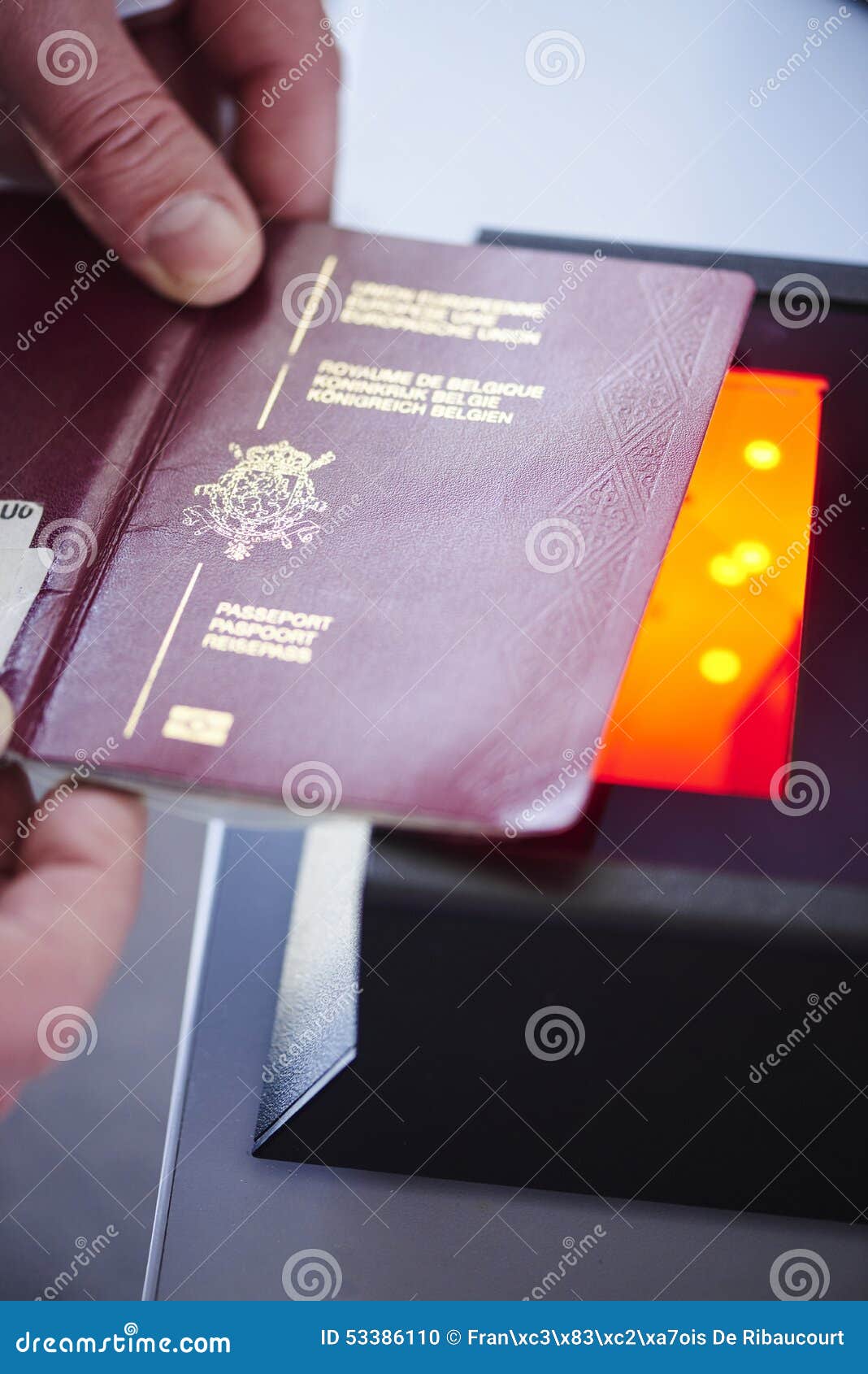 Passport security scanner stock photo. Image of safety - 53386110