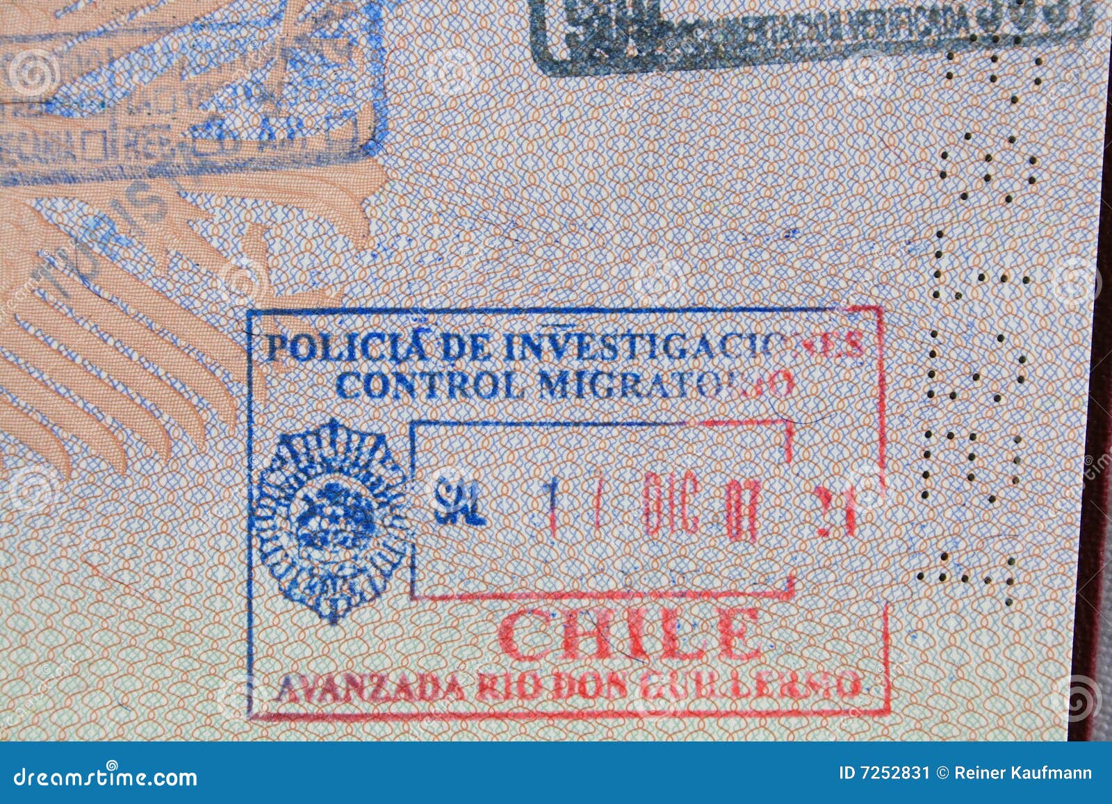 Passport Stamp Of Chile Stock Image | CartoonDealer.com #7252831