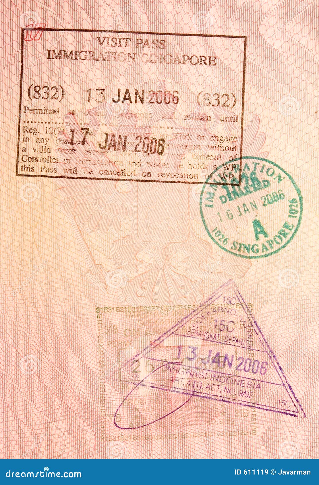 Passport stamps stock image. Image of passport, authority - 611119