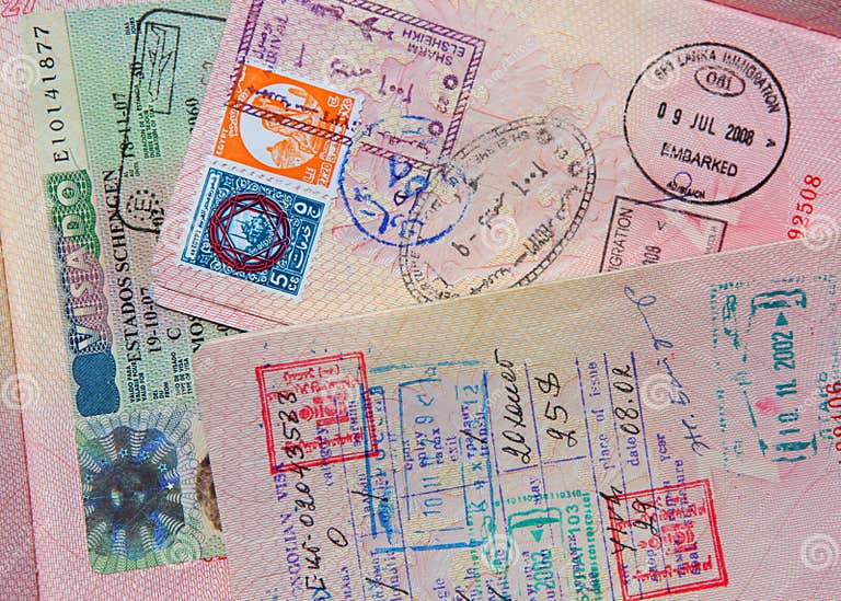 Passport stamps stock photo. Image of international, citizenship - 9113778