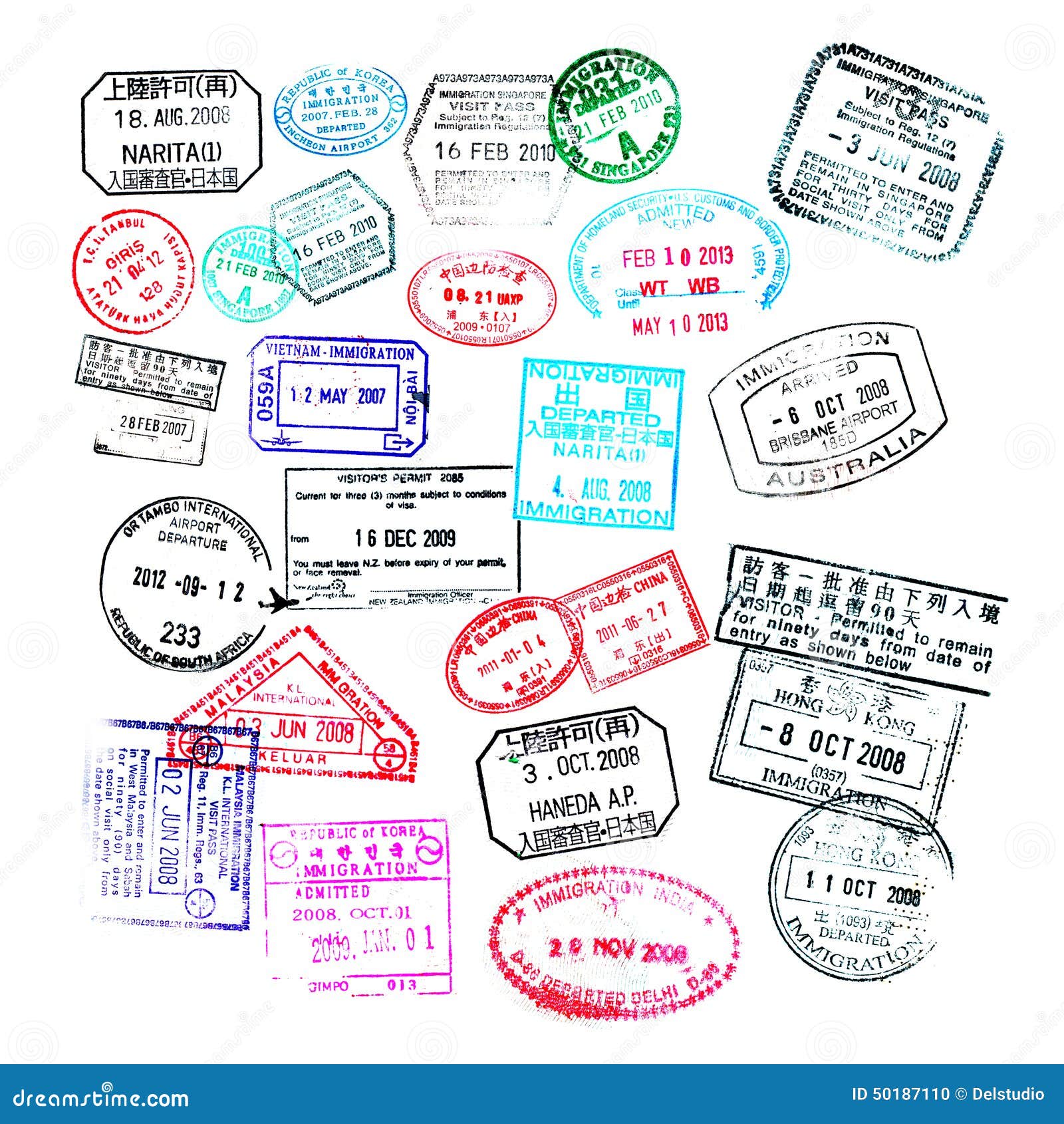 Passport Stamps Stock Illustrations – 1,766 Passport Stamps Stock ...