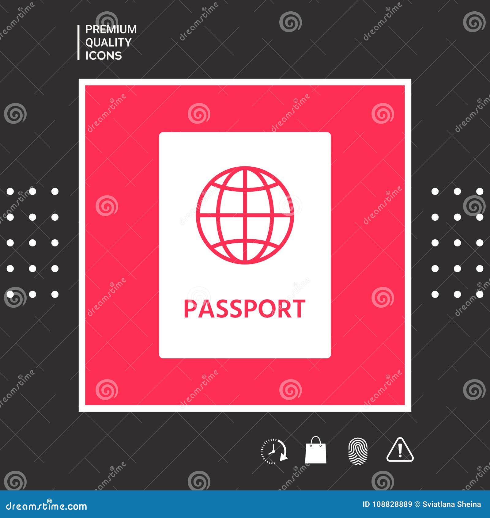 Passport symbol icon. stock vector. Illustration of legal - 108828889