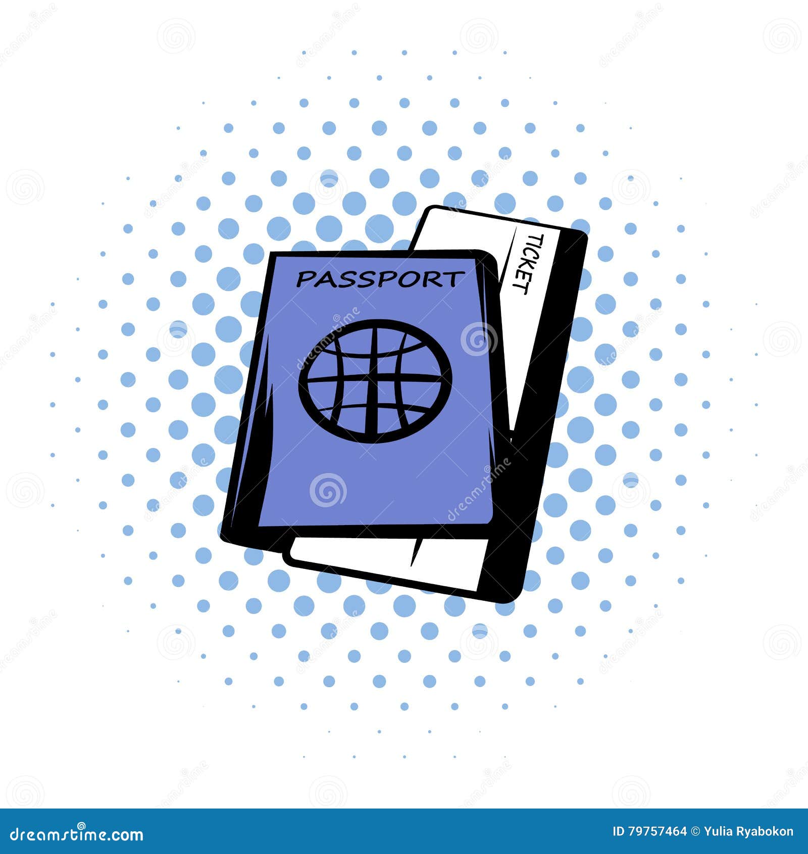 Passport Comics Icon Stock Image | CartoonDealer.com #125835745