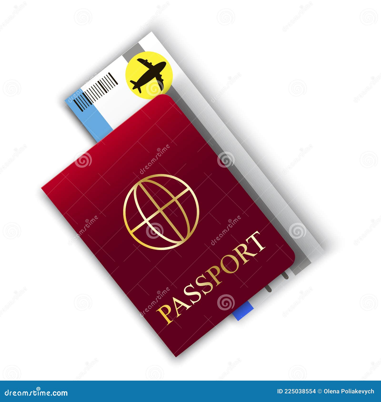 Passport With Tickets Travel Concept Business Concept Vector