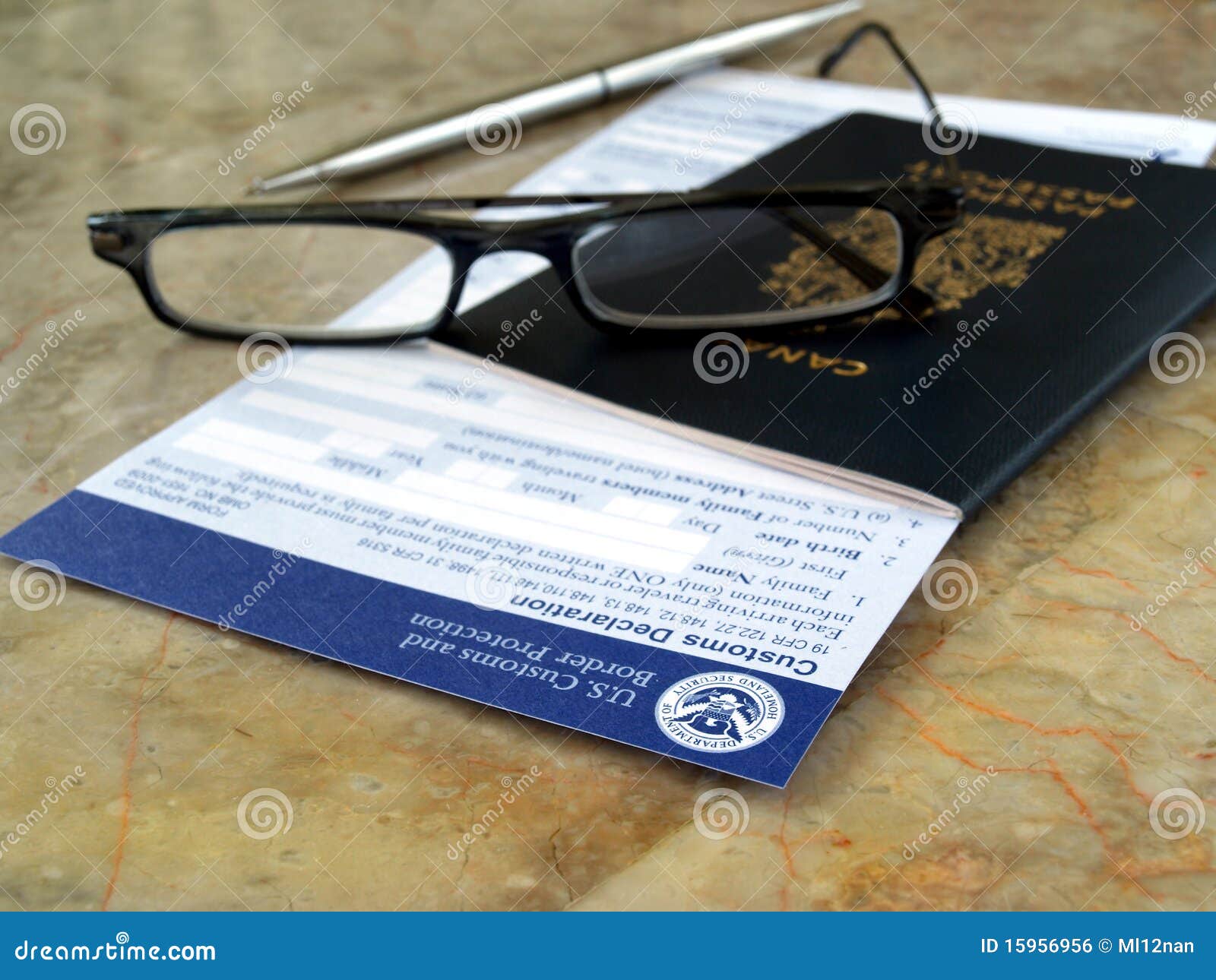 Passport With Customs Declaration Editorial Photo | CartoonDealer.com ...