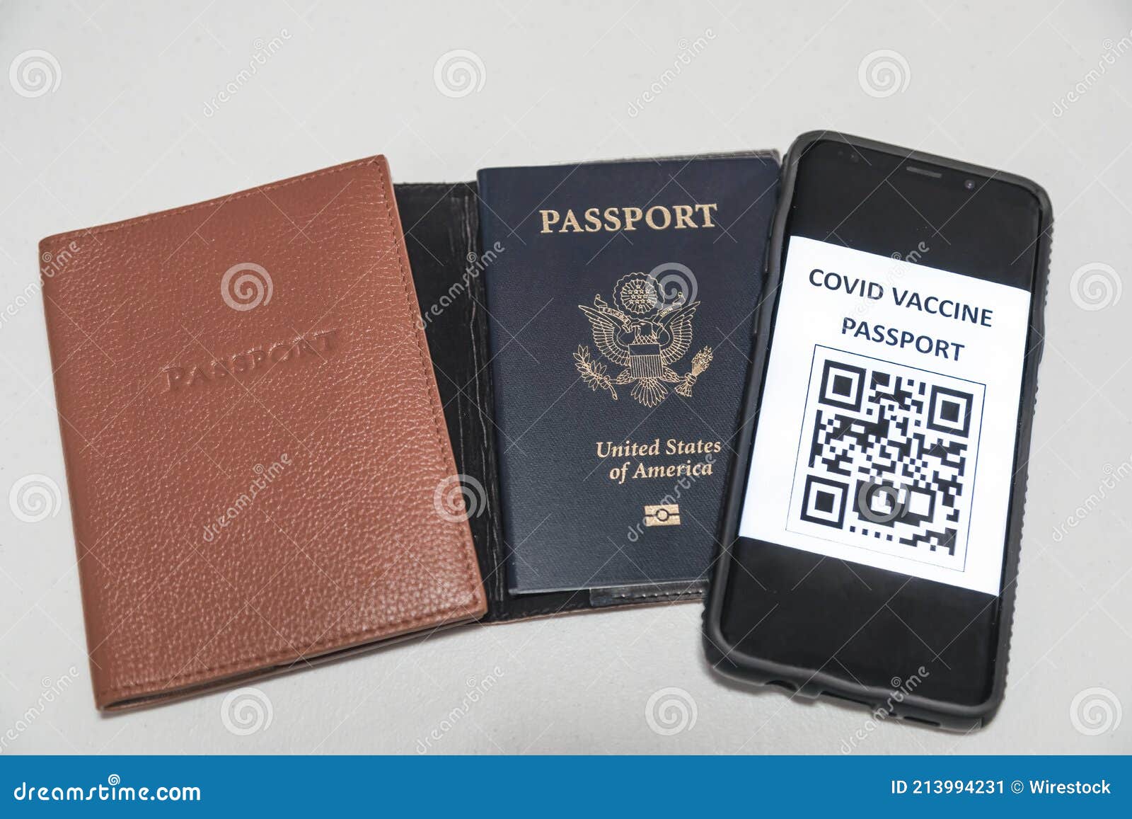 Passport of the USA and Personal QR Code with Encrypted Information on ...