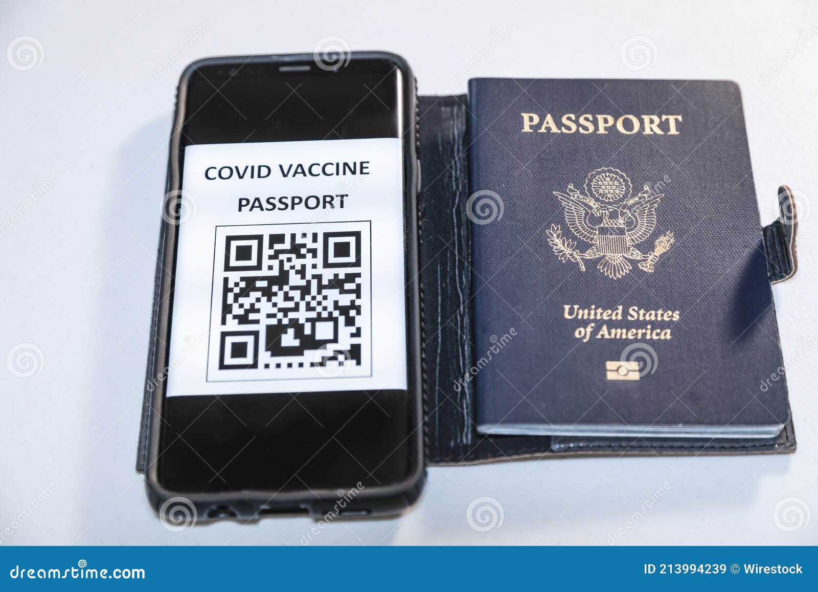 Passport of the USA and Personal QR Code with Encrypted Information on ...