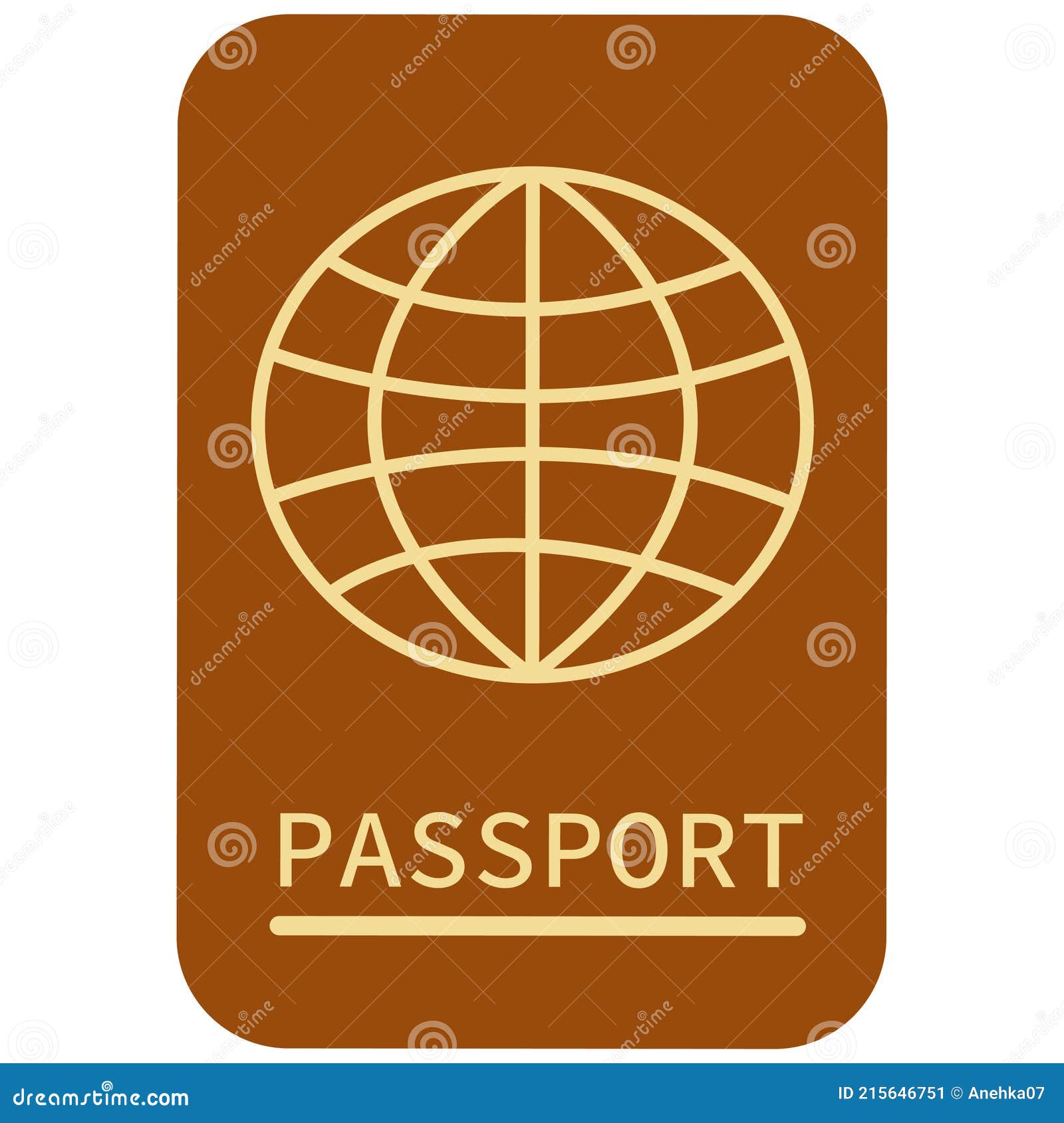 Passport Vector Element. Flat Design Style Modern Vector Illustration ...