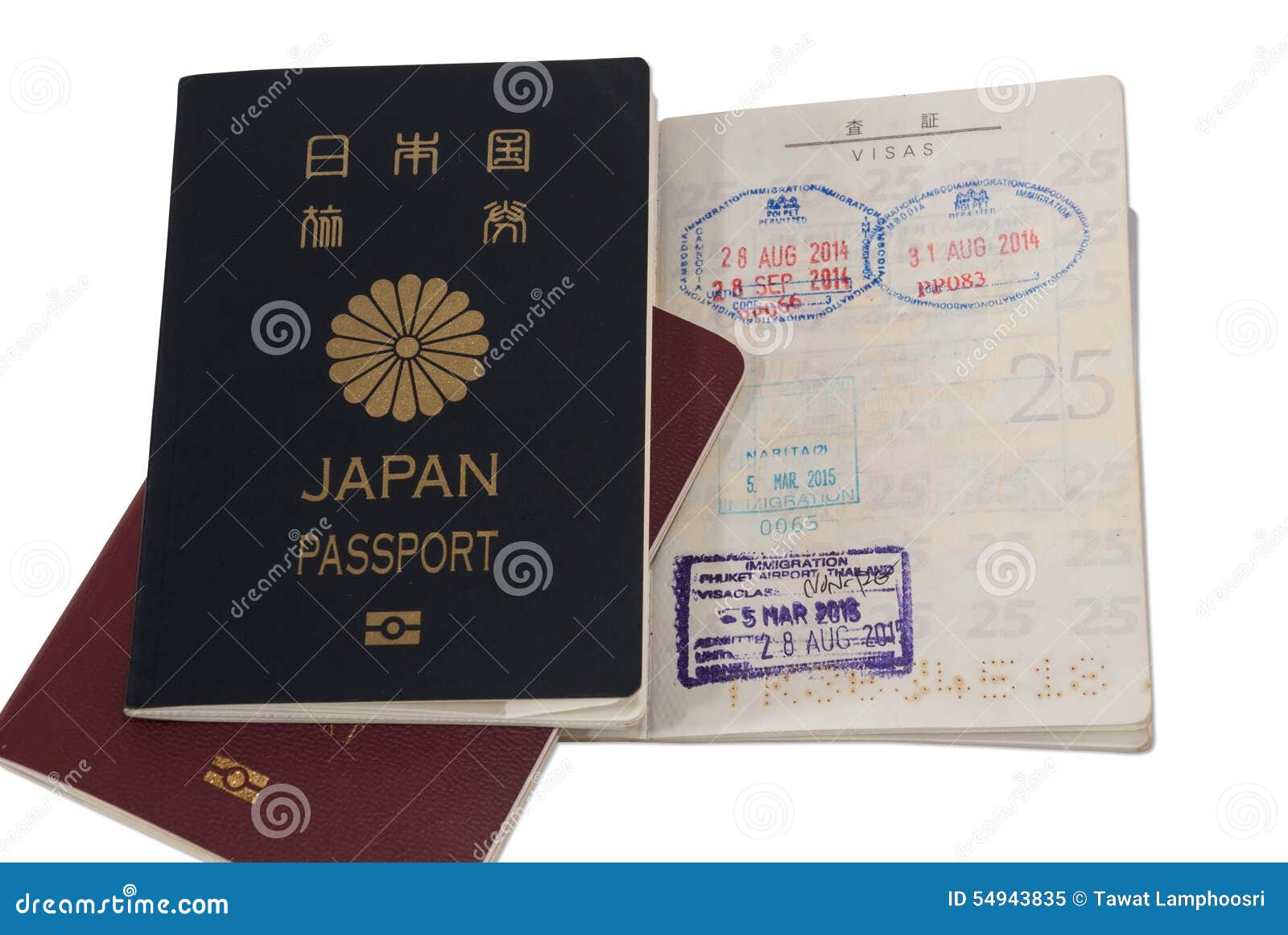 Passport and Visa Immigration Stamps Stock Image - Image of immigration ...