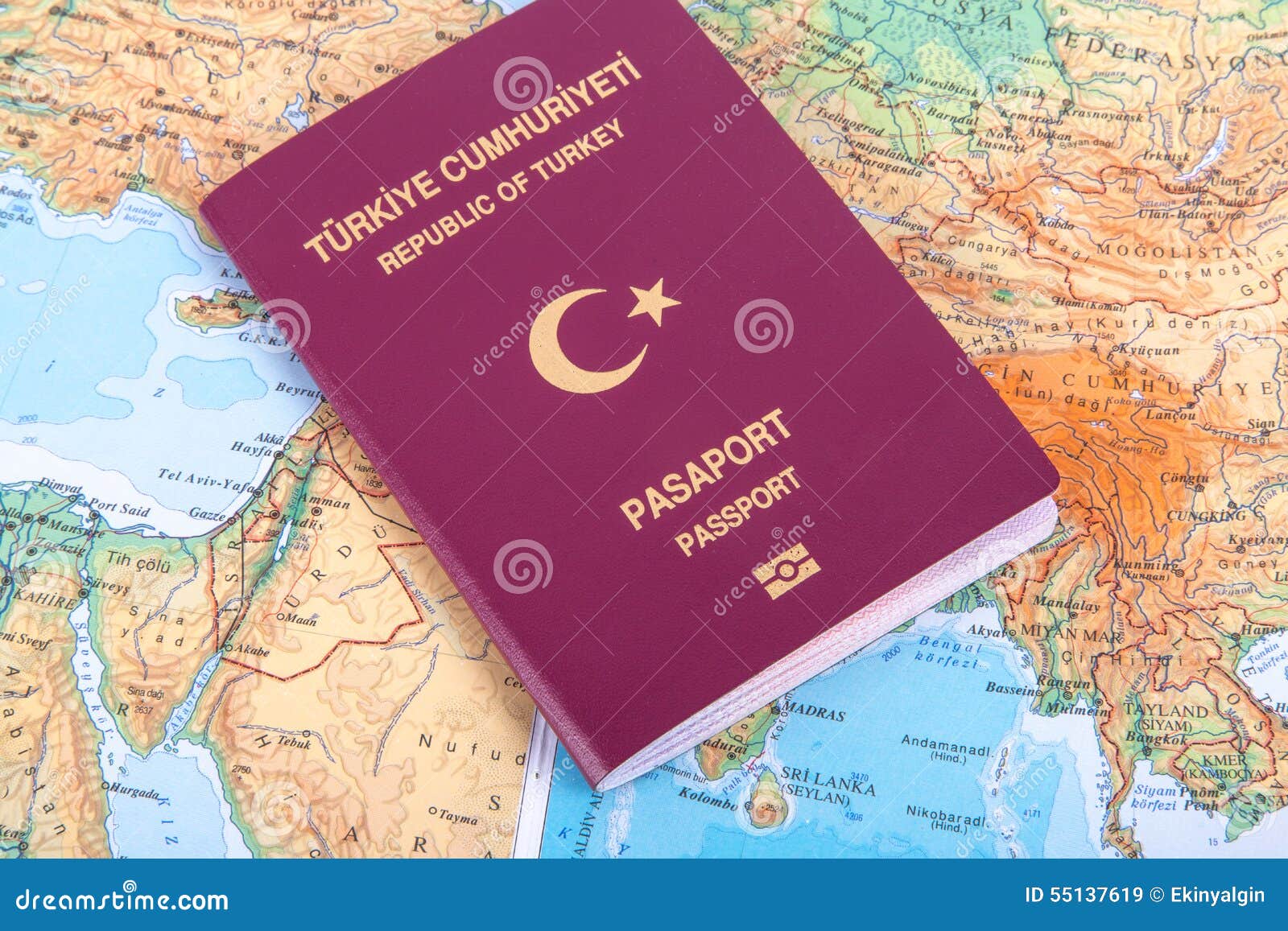 Passport on World Map stock image. Image of geography - 55137619