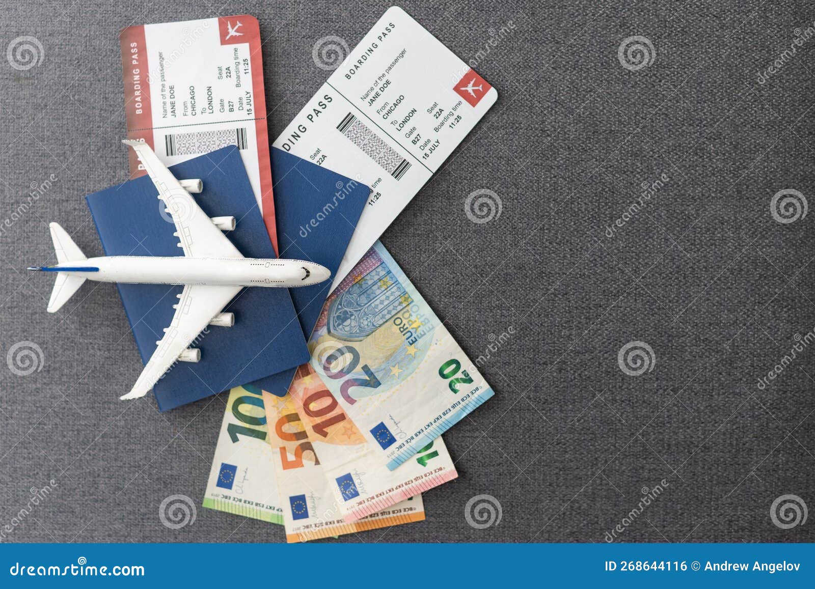 Passports Boarding Pass And Computer Stock Photo | CartoonDealer.com ...