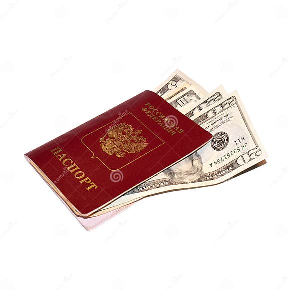 Passports and dollars stock image. Image of salary, pension - 24402297