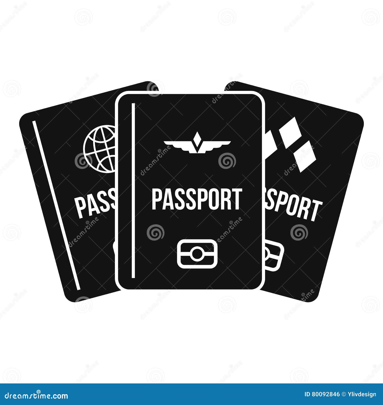 Passports Icon, Simple Style Stock Vector - Illustration of country ...
