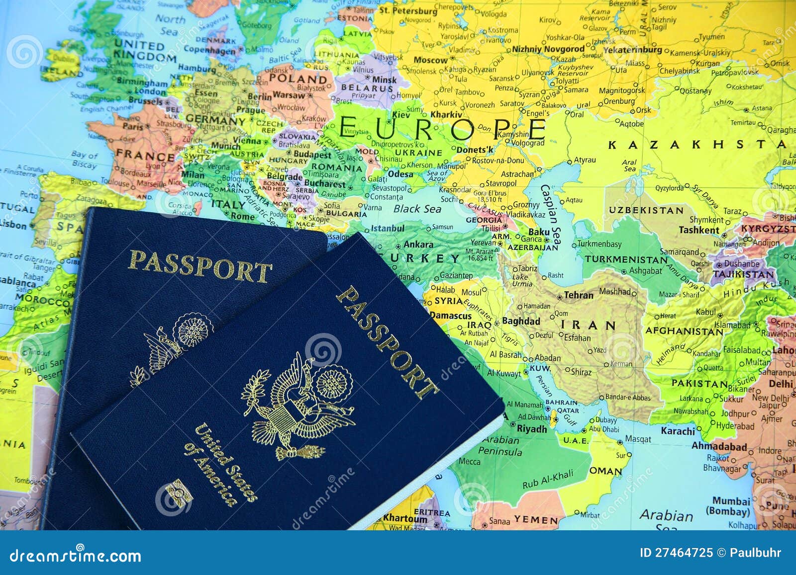 Passports on map-1 stock image. Image of immigration - 27464725