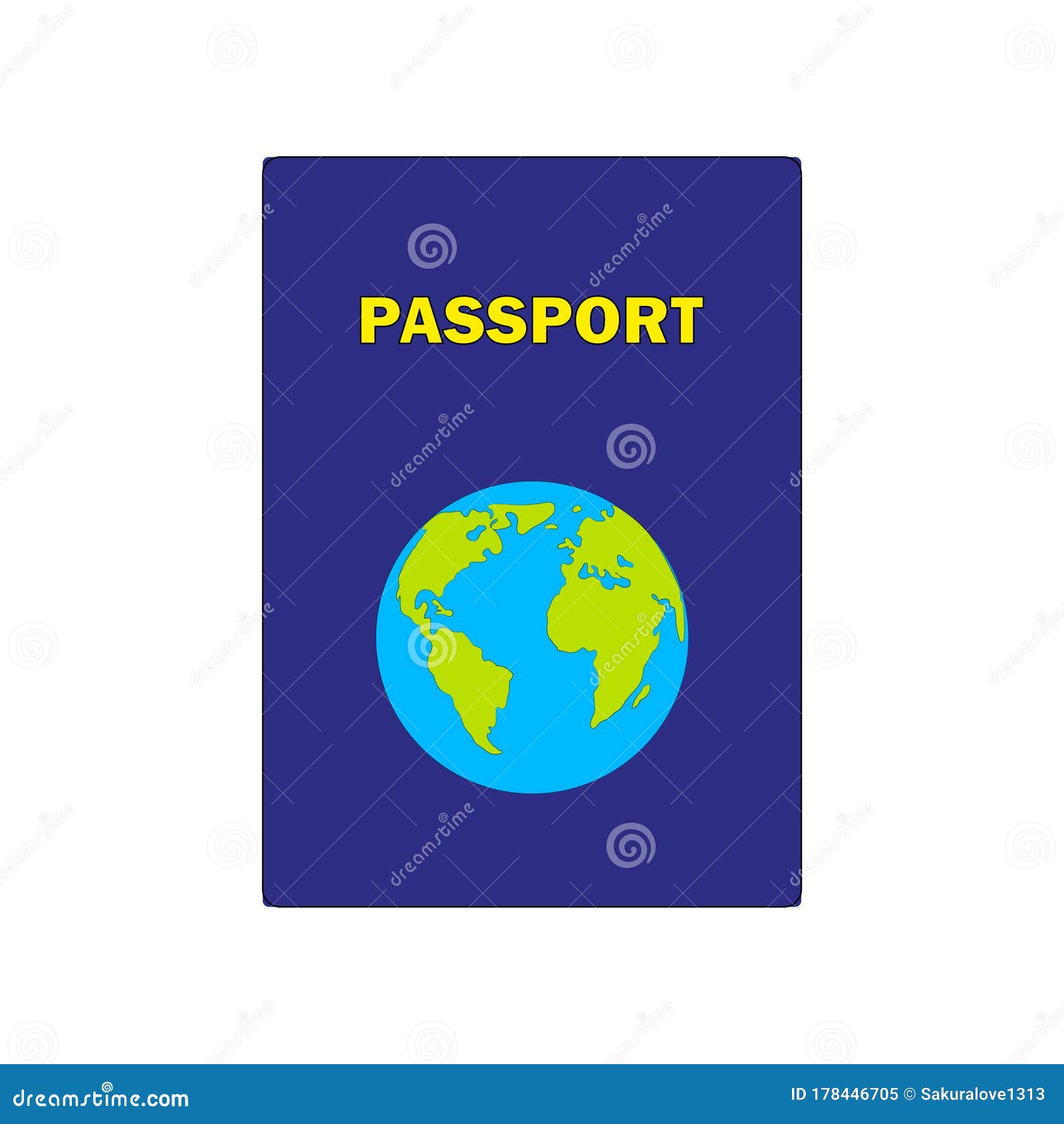 Passports with Map Isolated on White Background Stock Illustration ...