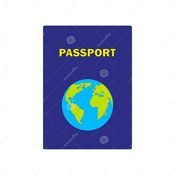 Passports with Map Isolated on White Background Stock Illustration ...