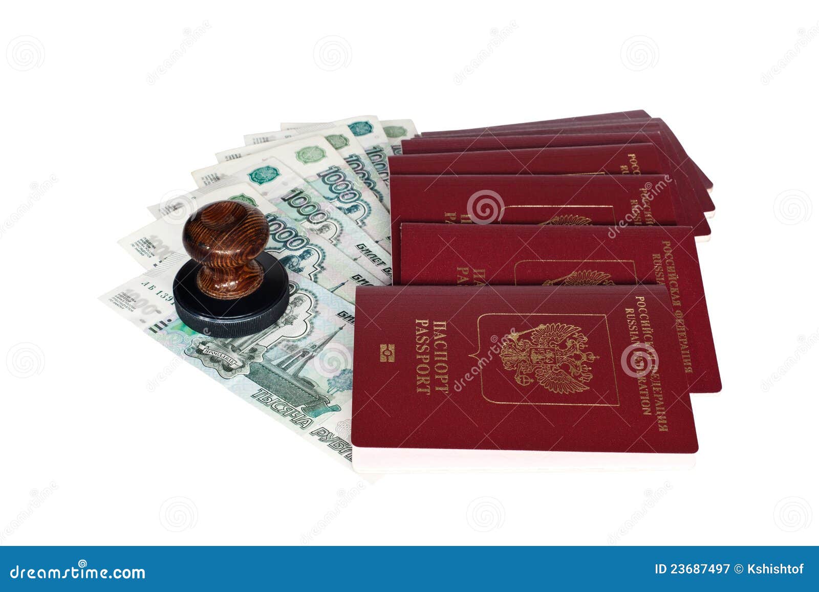 Passports of Russian Federation Stock Image - Image of legal, isolated ...