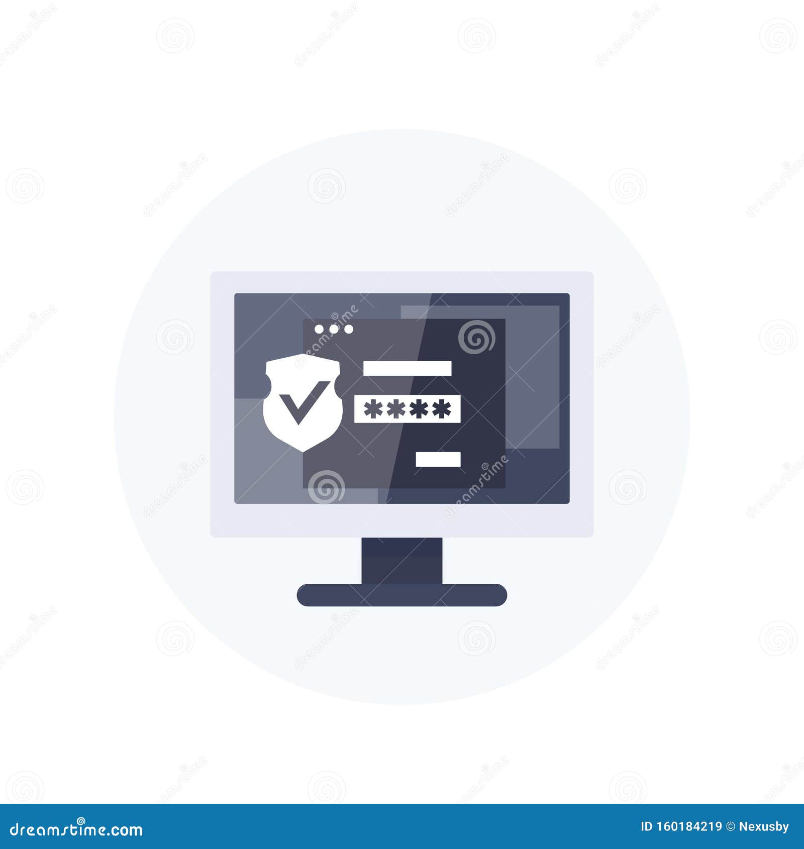 Password Access, Authentication Vector Stock Vector - Illustration of ...