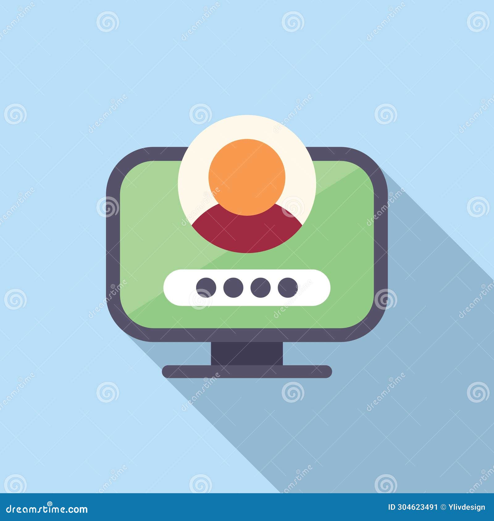 Password Access Data Icon Flat Vector. Personal Computer Stock ...