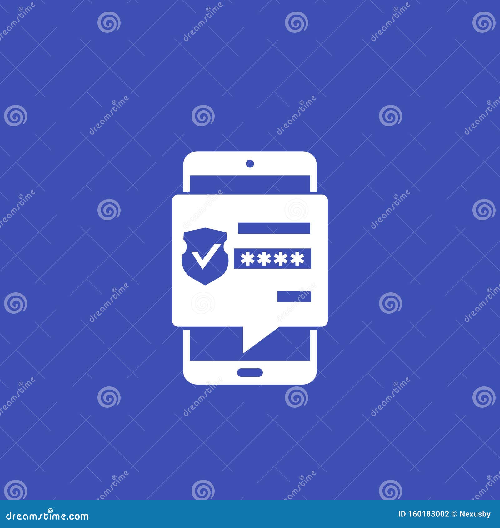 Password Access Mobile Authentication Icon Stock Vector Illustration Of Secure Computer