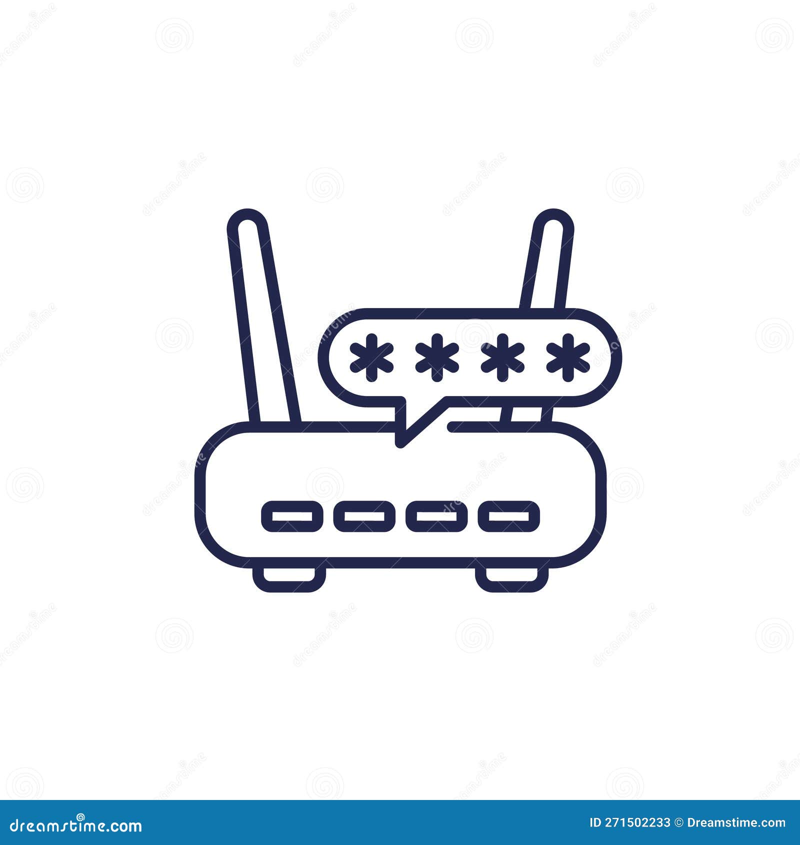 Router Line Icons Collection. Nerking, Wireless, LAN, Ethernet, Modem ...