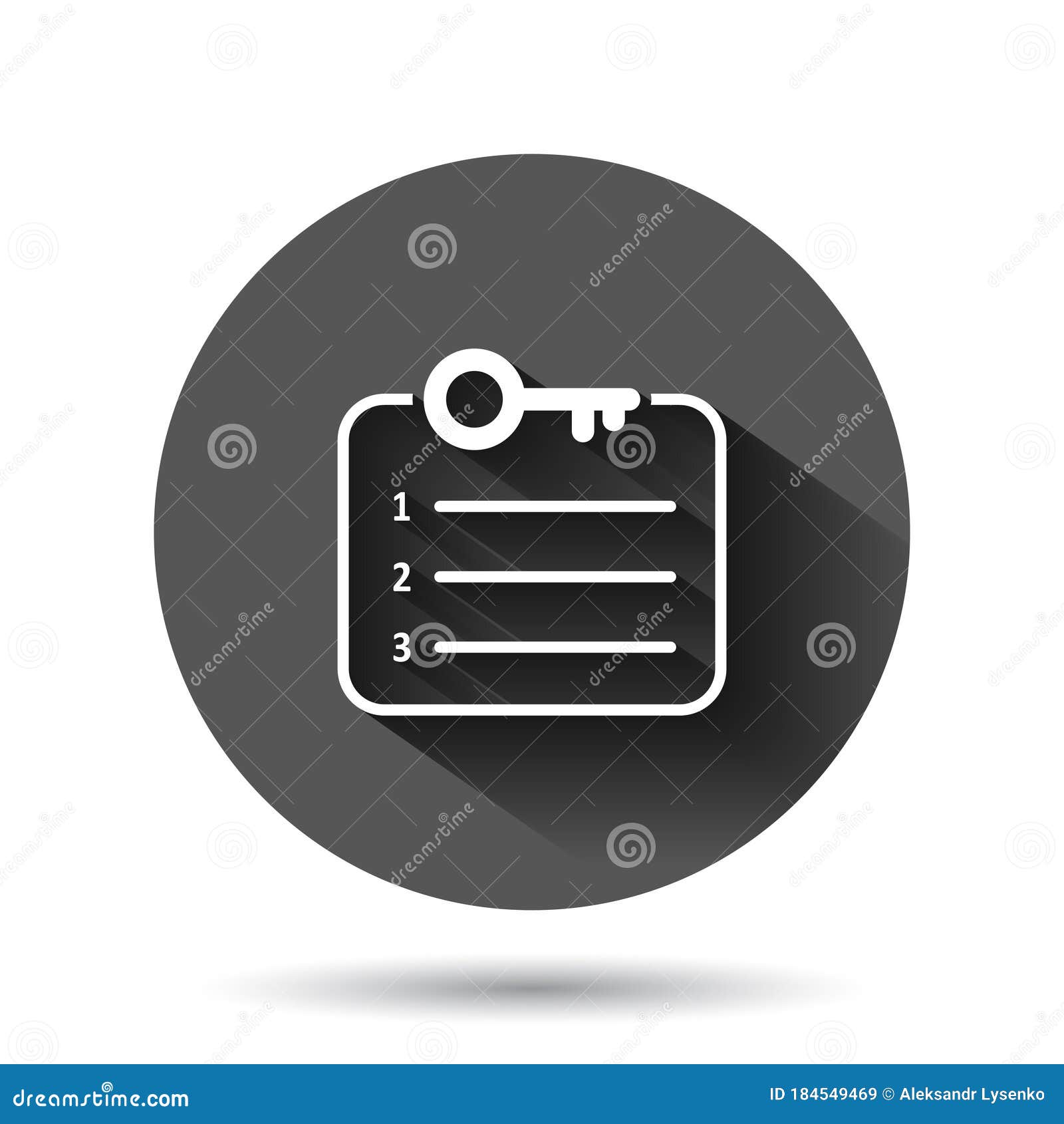 Password Account Icon in Flat Style. Keyword Vector Illustration on ...
