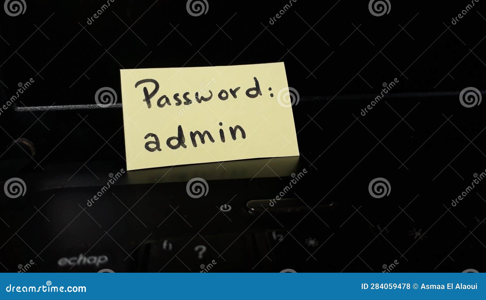 Password : Admin on Sticky Notes Stock Photo - Image of online, account ...
